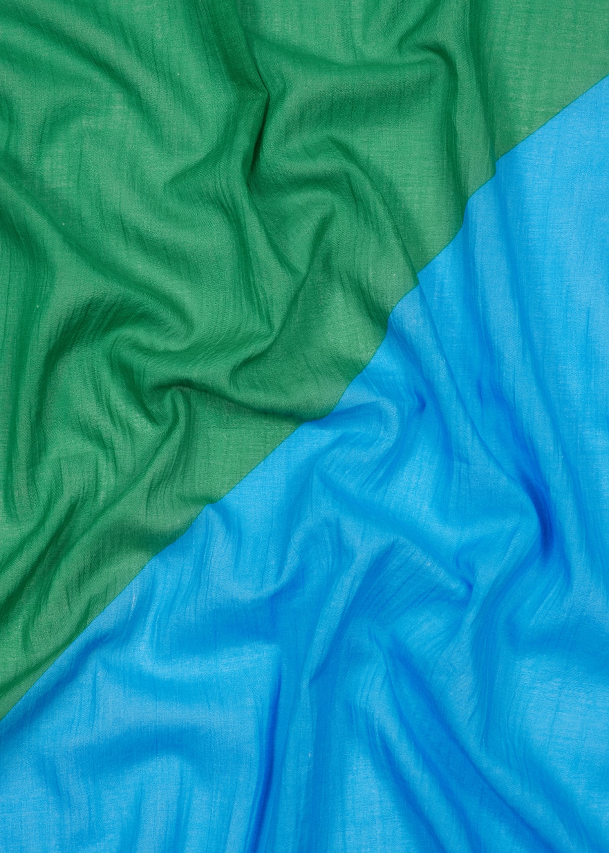 Blue and Green Bandana Scarf