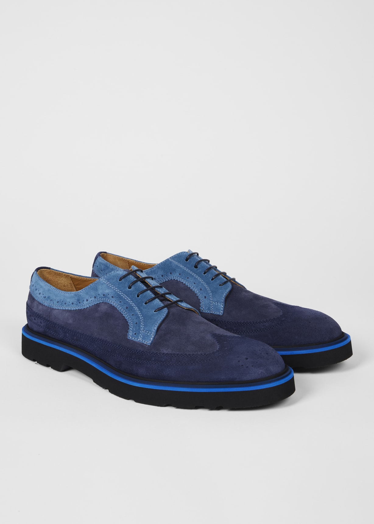 Men's Navy Suede 'Count' Brogues