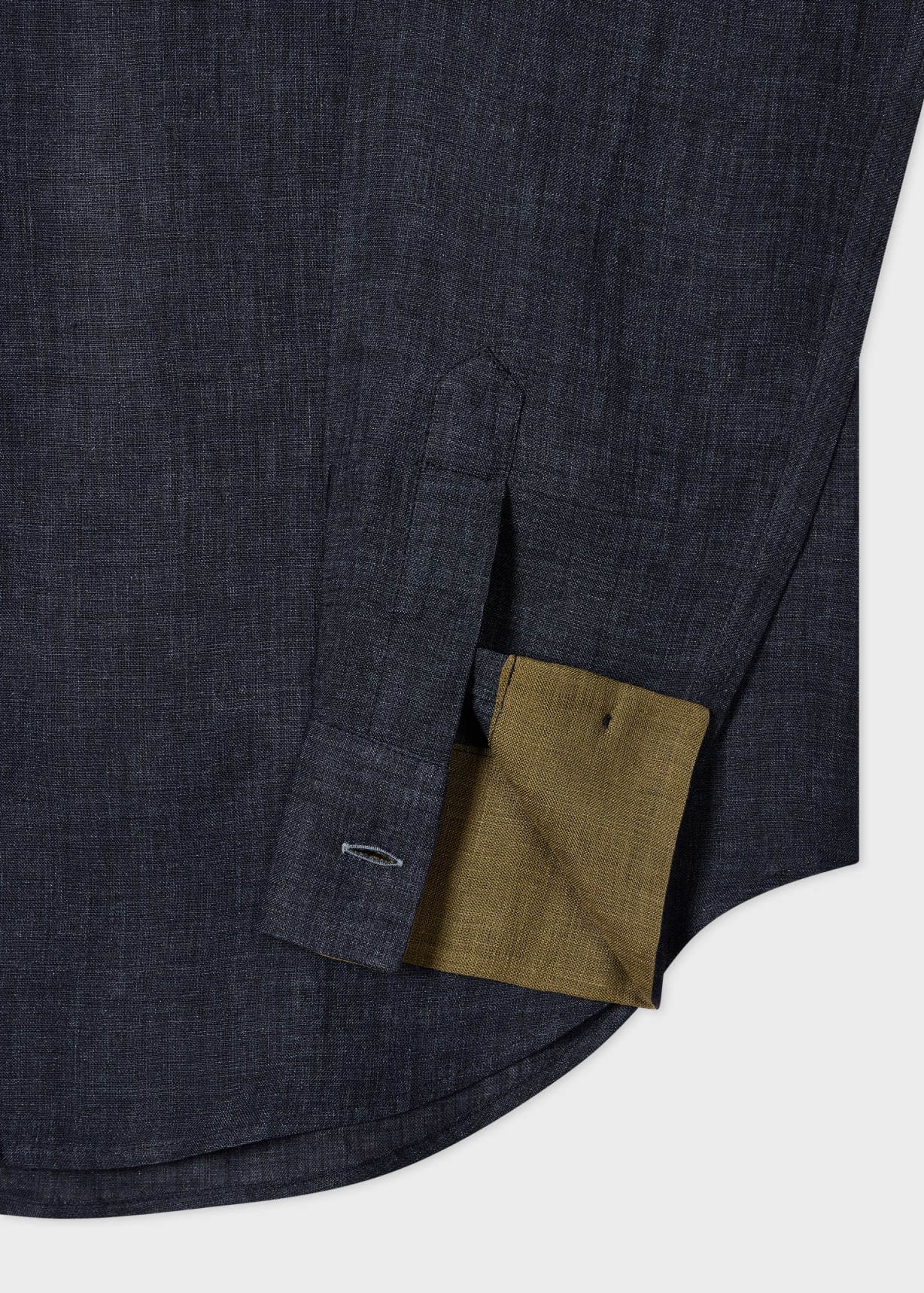 Men's Navy Linen Shirt