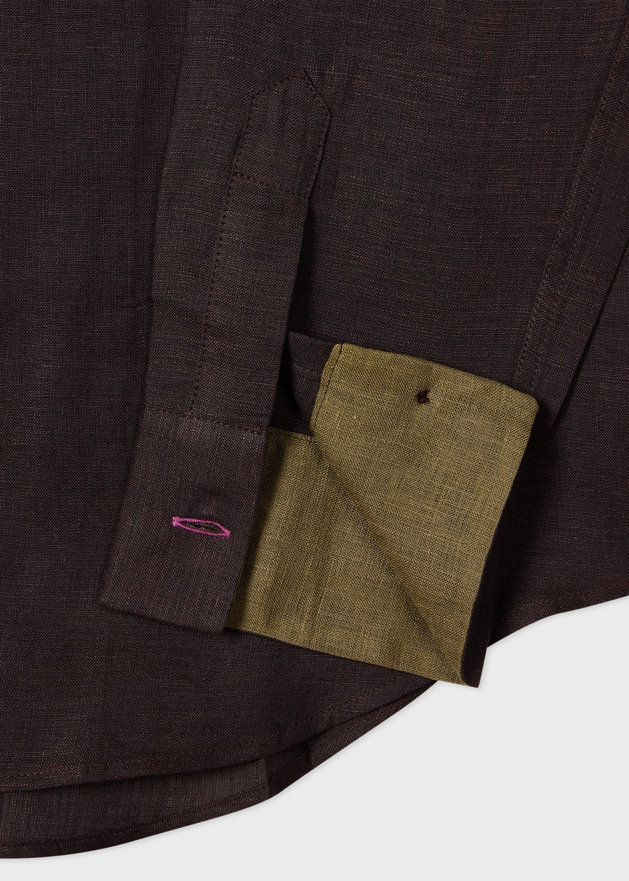 Men's Dark Brown Linen Shirt