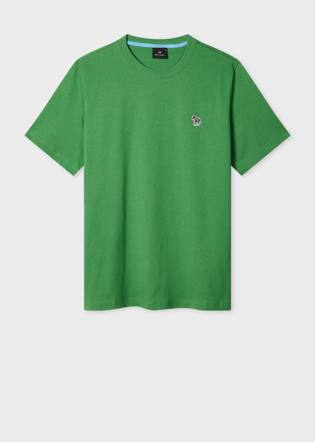 Men's Mid Green Organic Cotton Zebra Logo T-