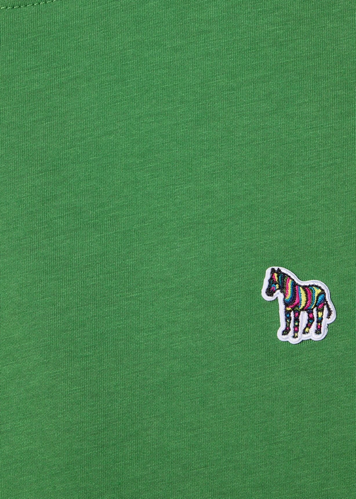 Men's Mid Green Organic Cotton Zebra Logo T-