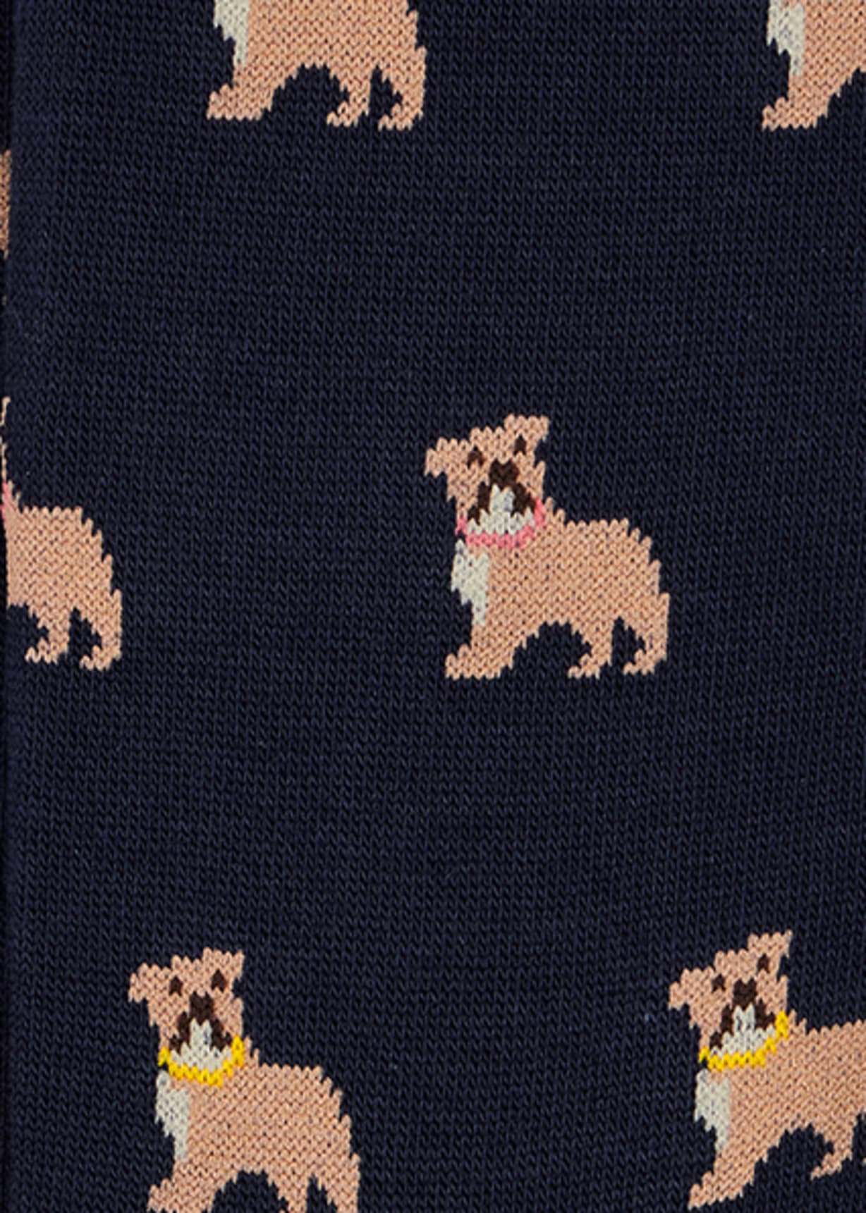Navy Cotton-Blend 'Bulldog' Socks
