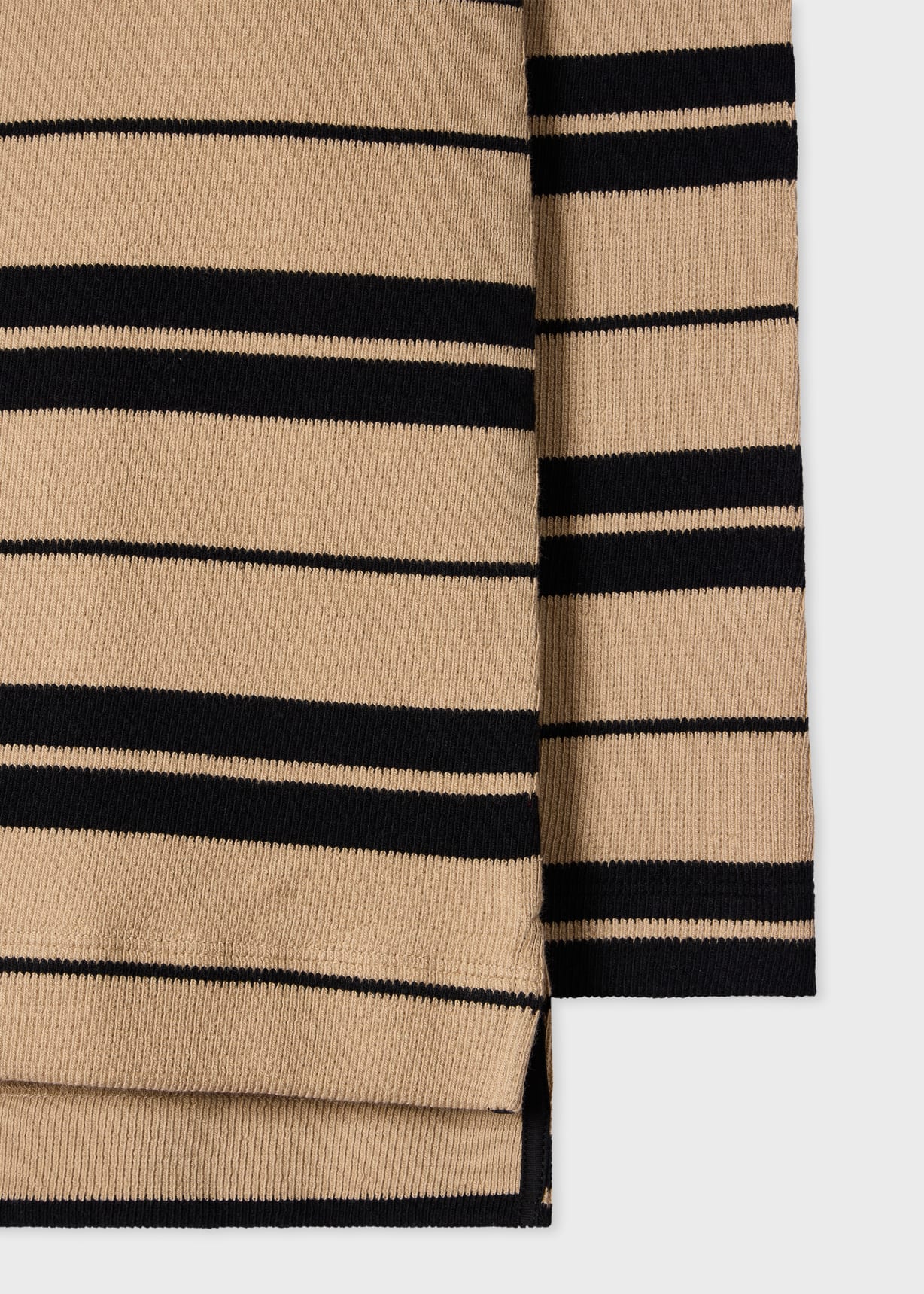 Men's Light Brown Stripe Long-Sleeve T-Shirt