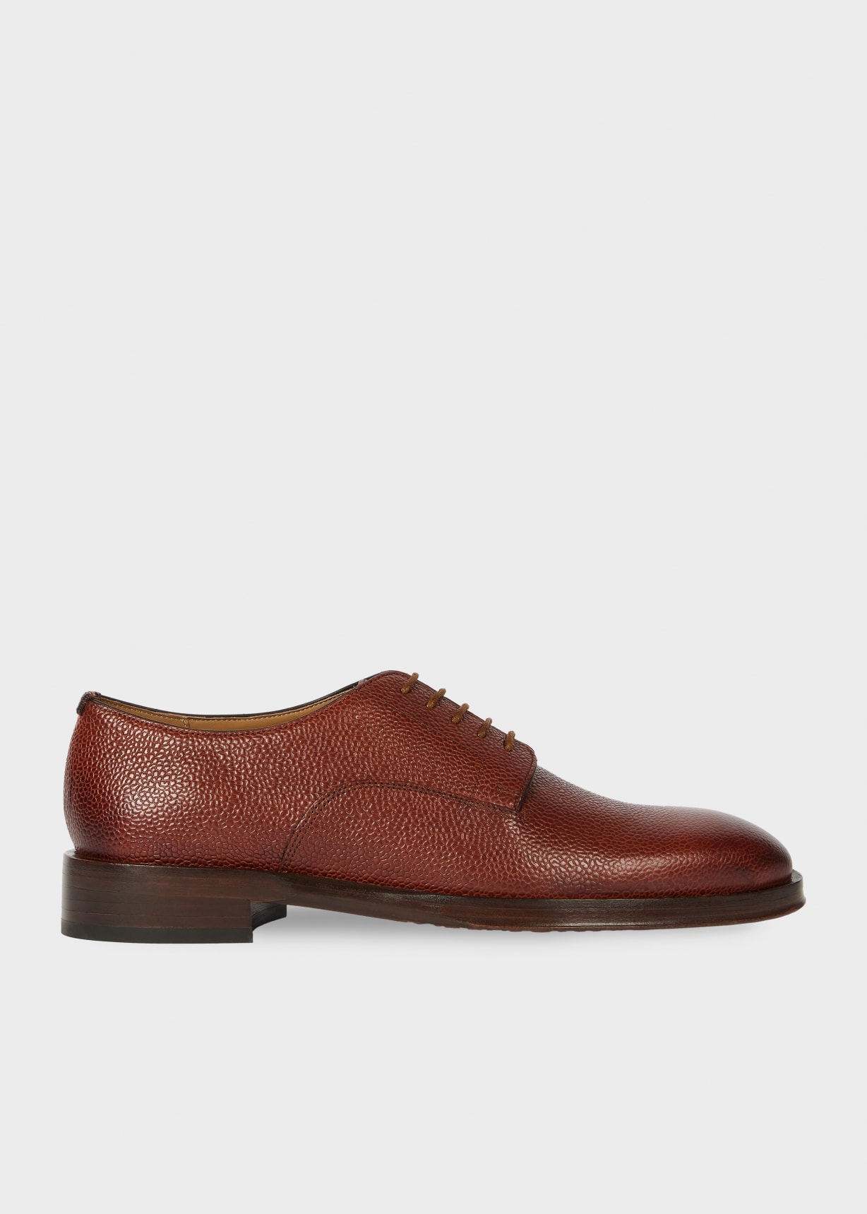 Men's Brown Grained Leather 'Jason' Shoes