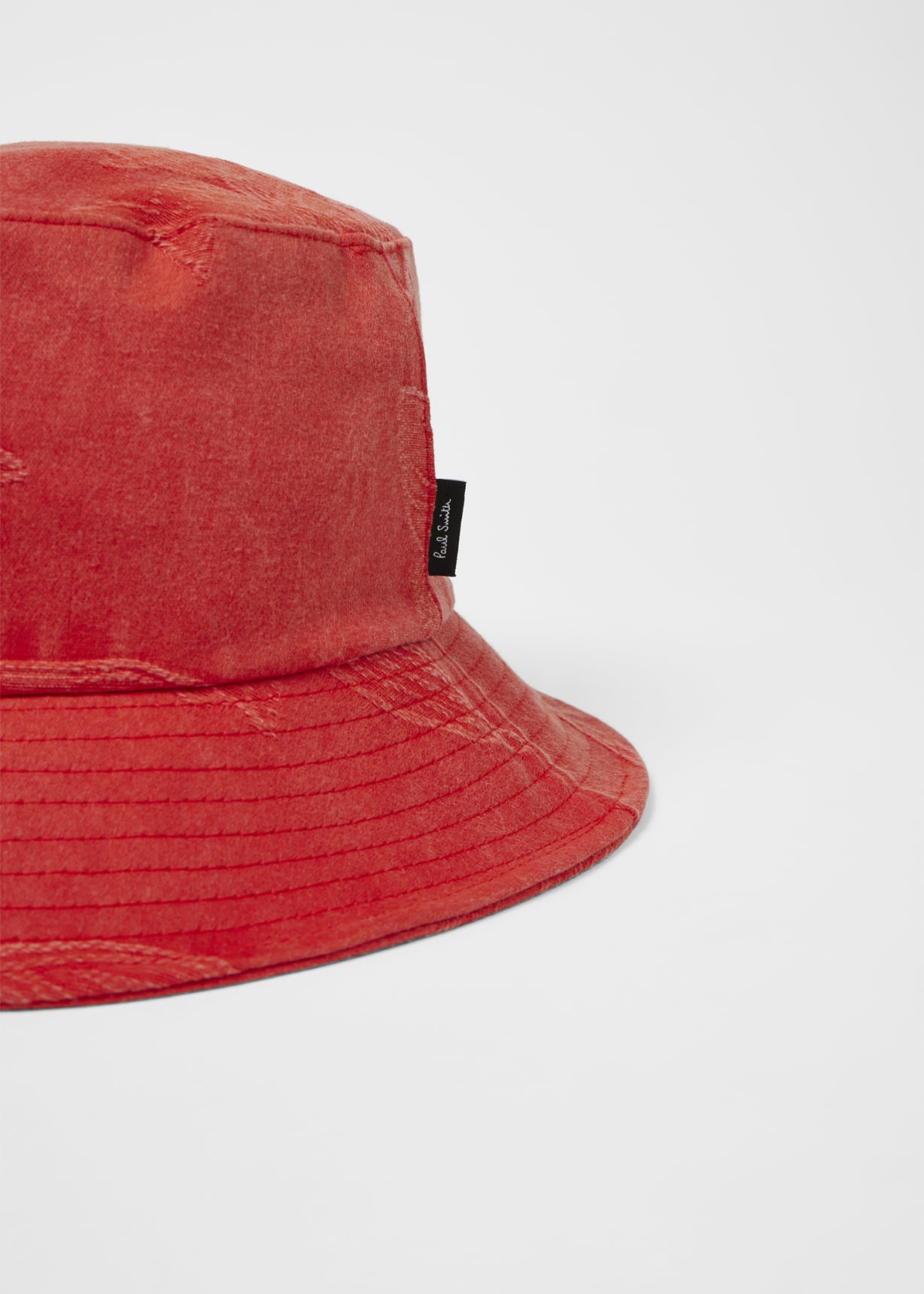 Men's Coral 'Flying Fish' Cotton Bucket Hat