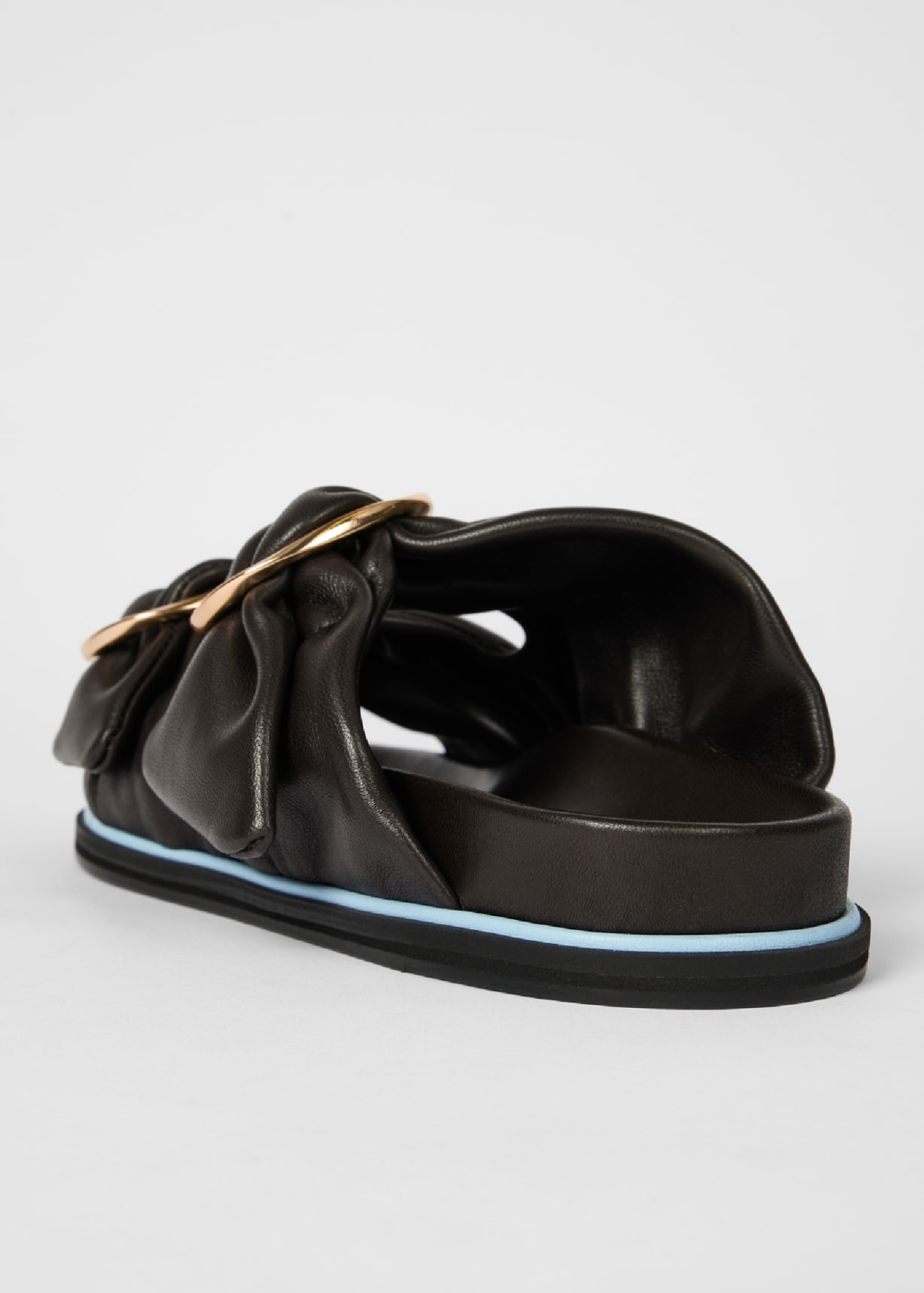 Women's Dark Brown 'Camolin' Double Strap Mule Sandals