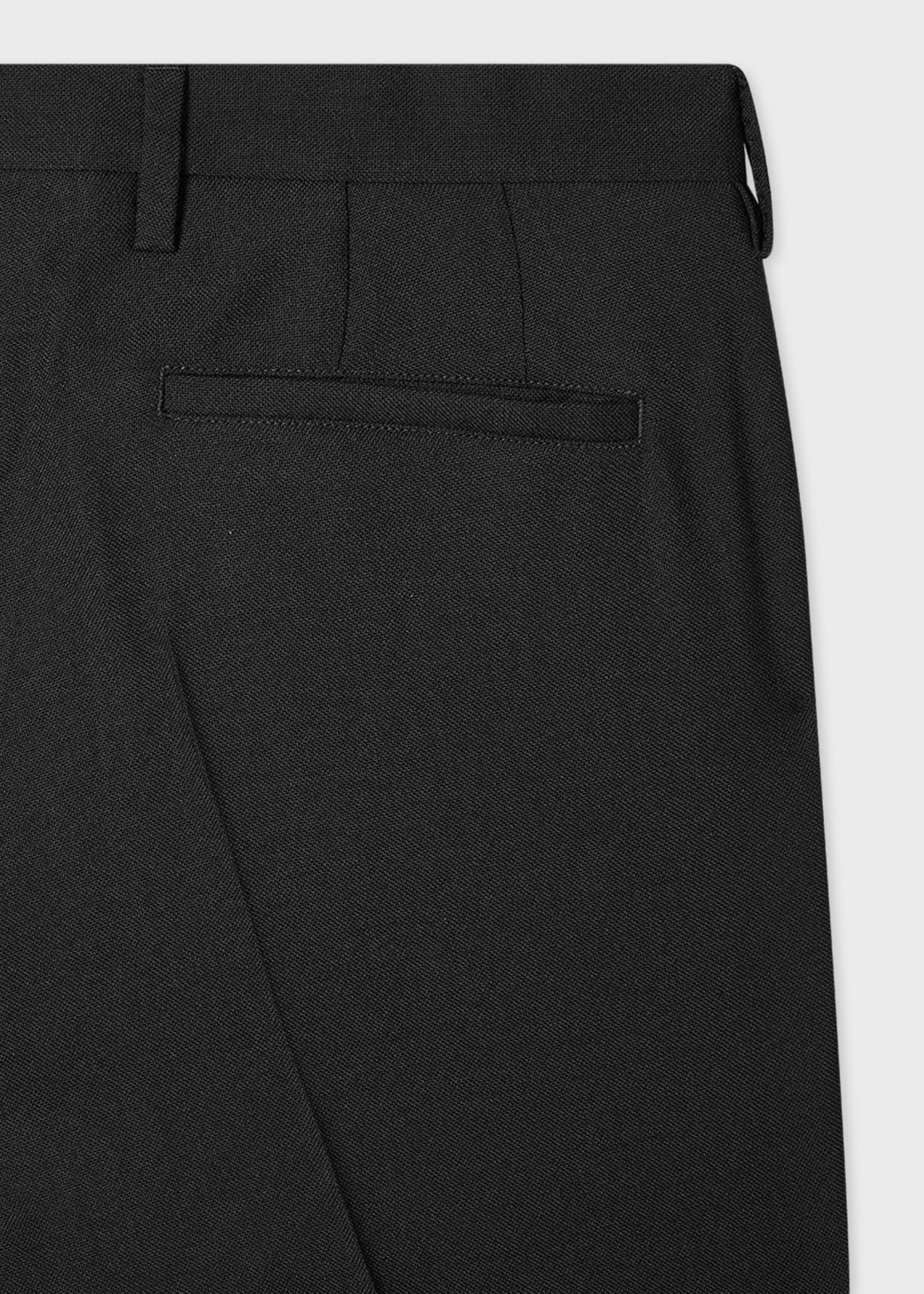 Men's Black Two-Ply Hopsack Wool Work Slim-Fit Co-ord