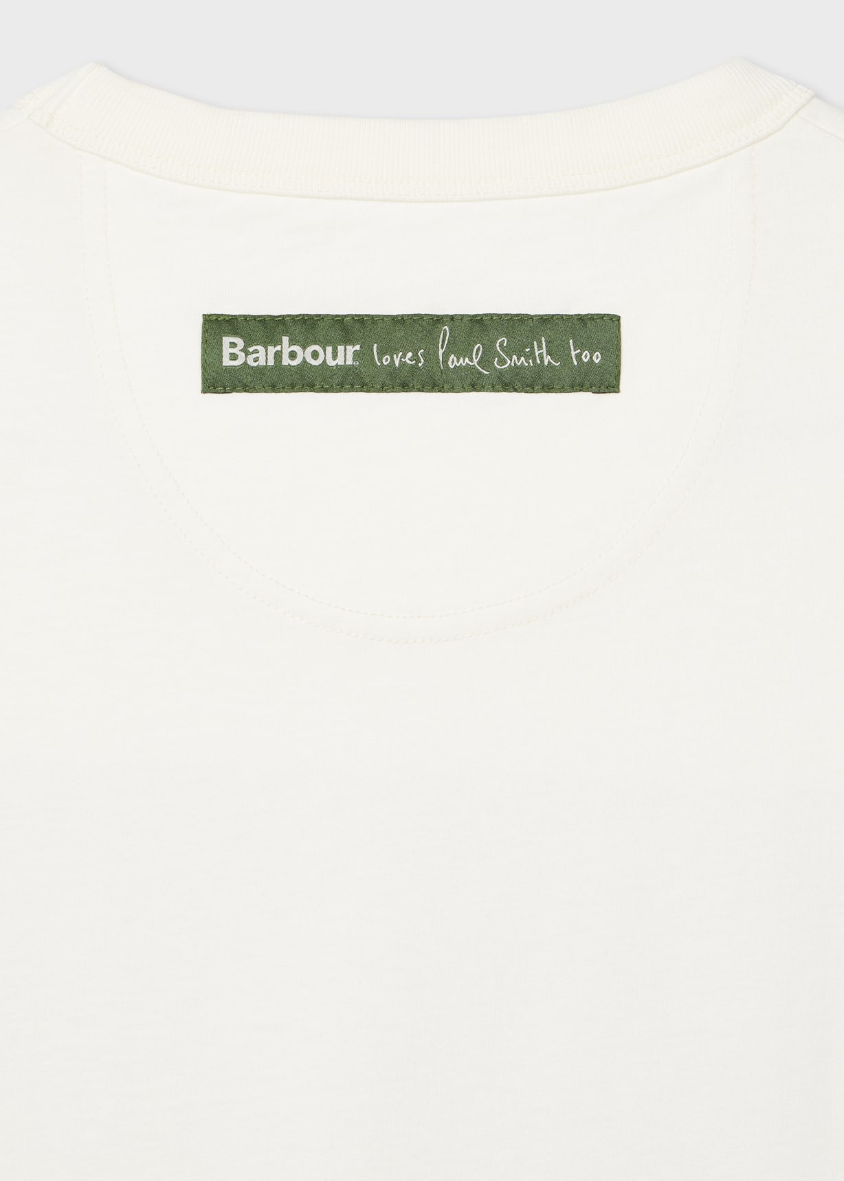 Paul Smith loves Barbour - Whisper White 'Scoop' Print T-Shirt