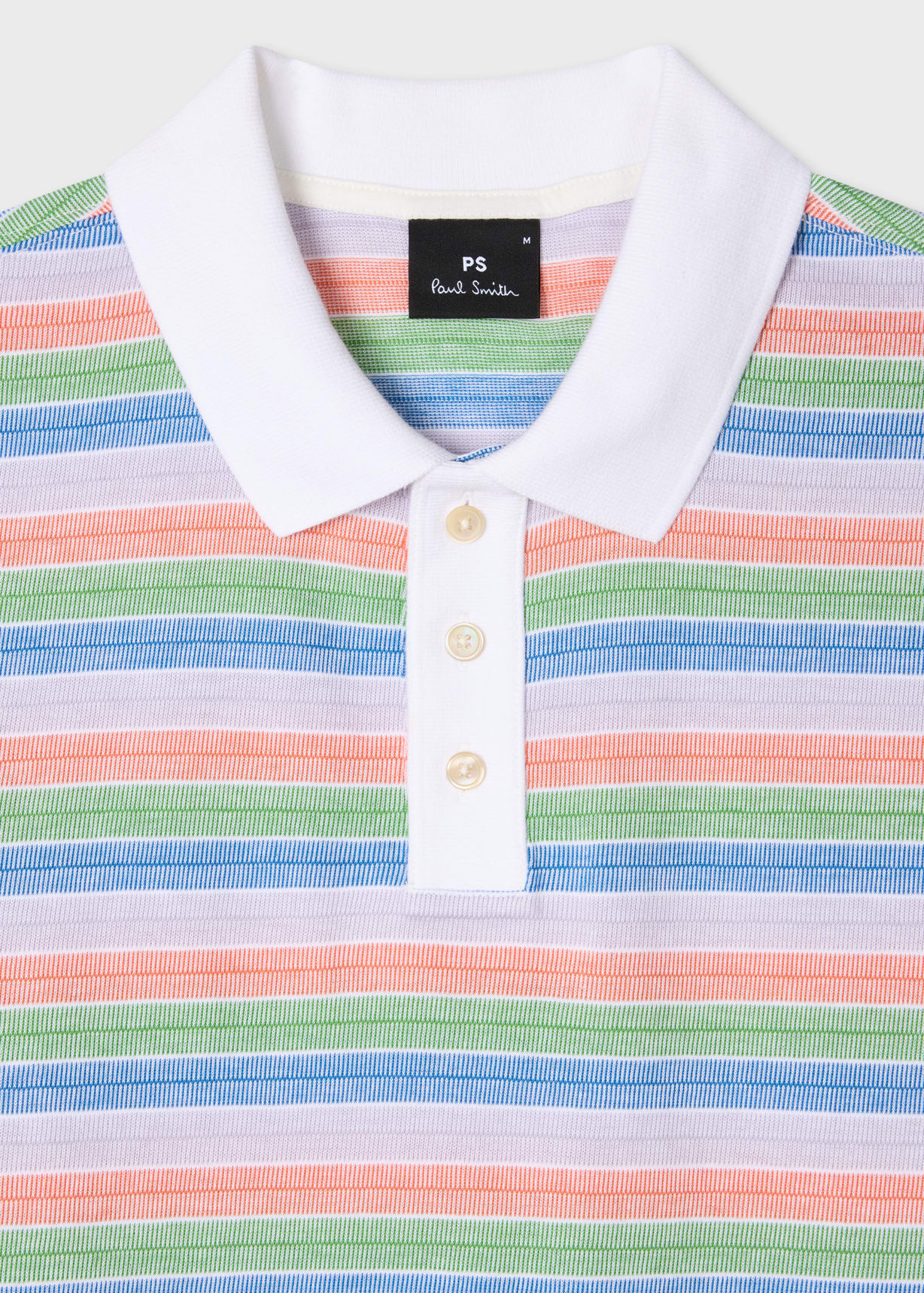 Men's Multicolour Stripe Cotton Polo Shirt