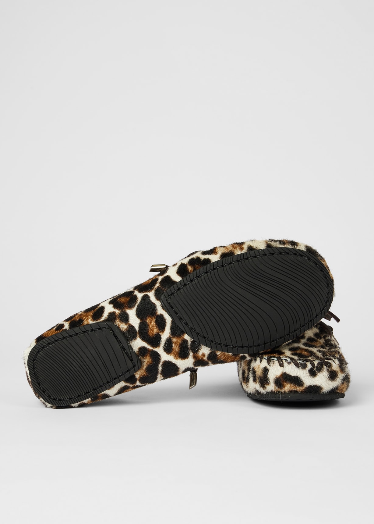 Women's 'Sonna' Leopard Print Faux Pony Moccasins