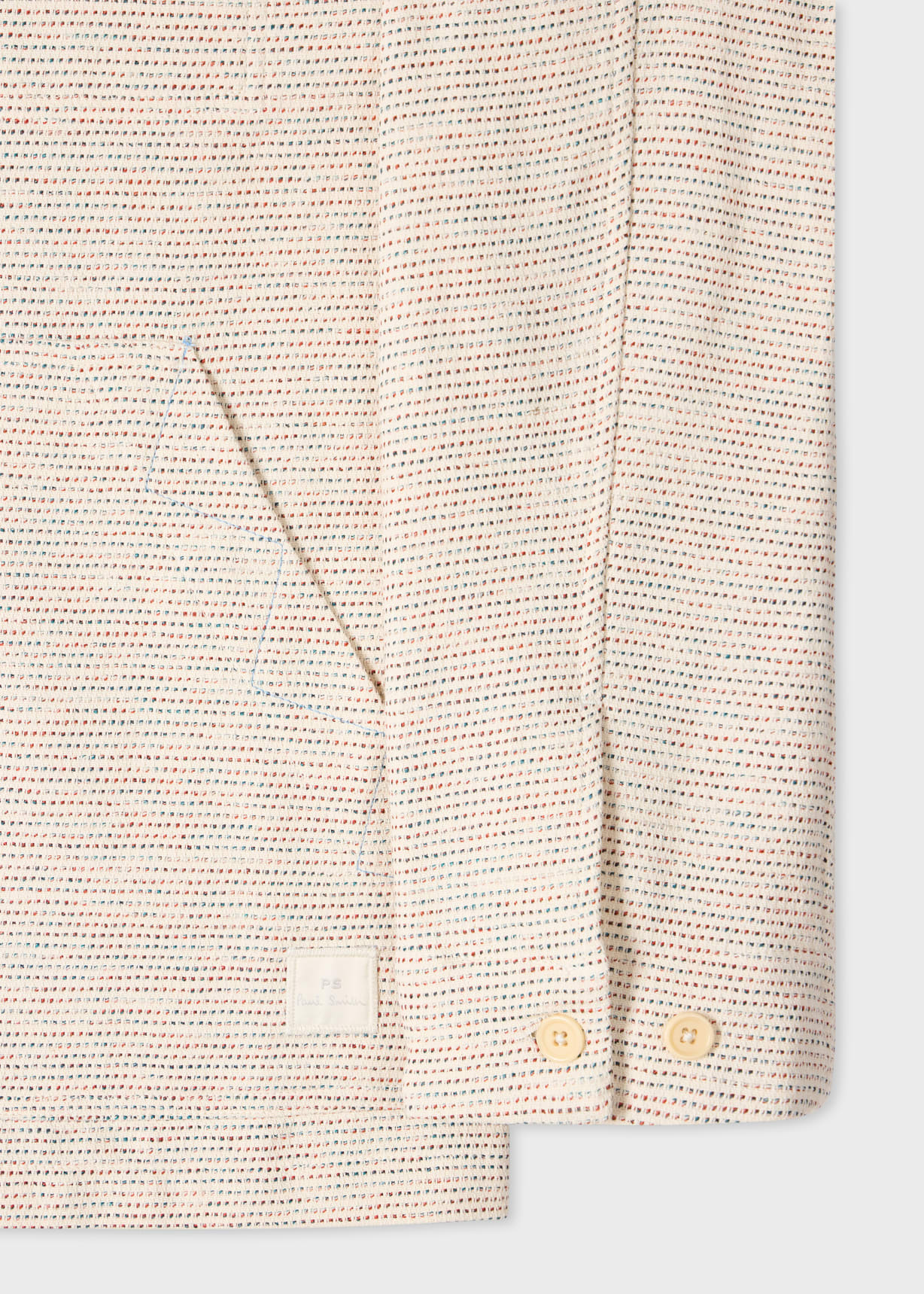 Veste de Travail Homme Écru en Coton Multi-Texturé