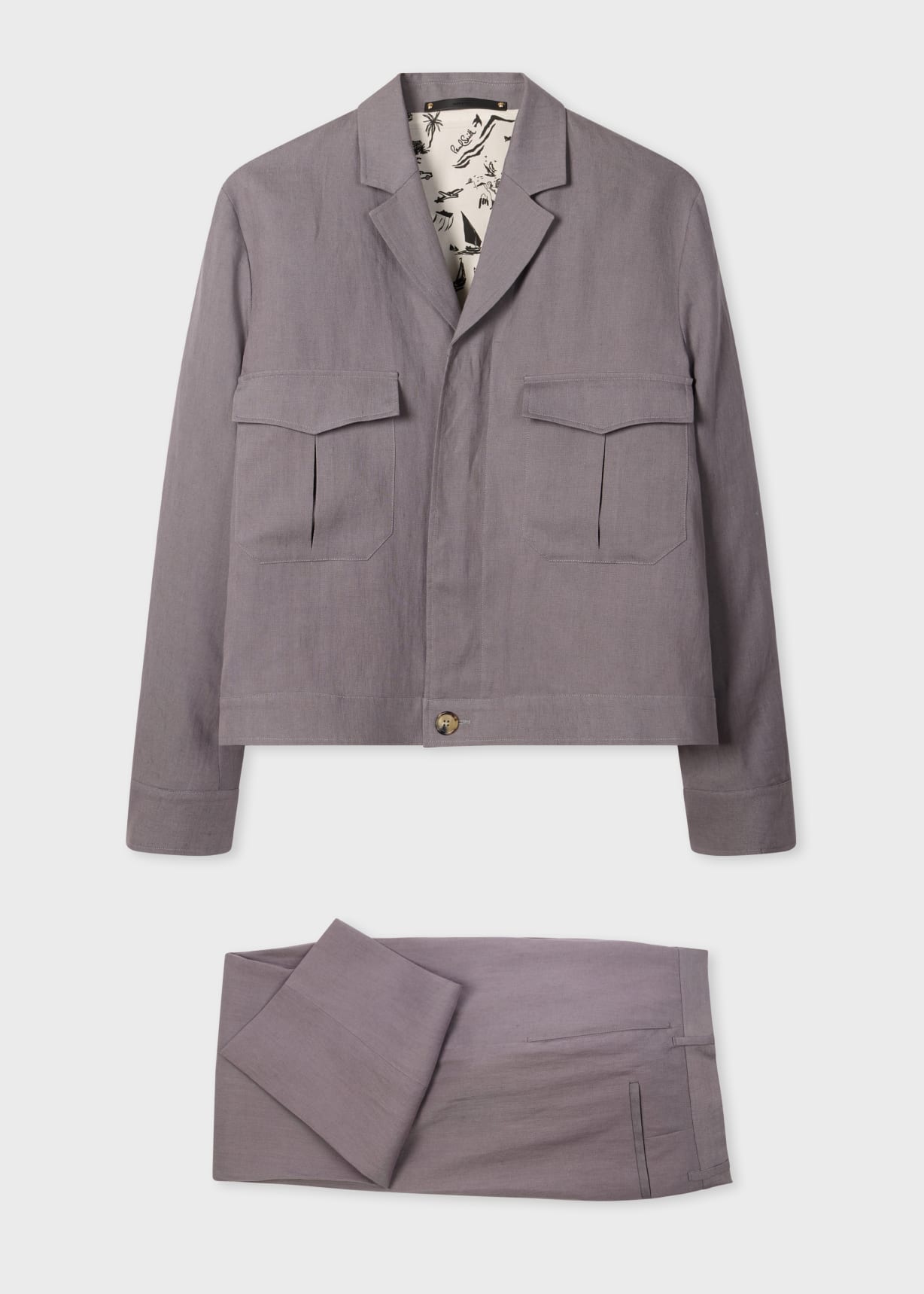Men's Mauve Linen Co-ord