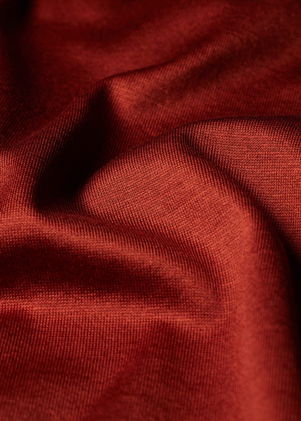 Rust Red 'Signature Stripe' Collar T-Shirt