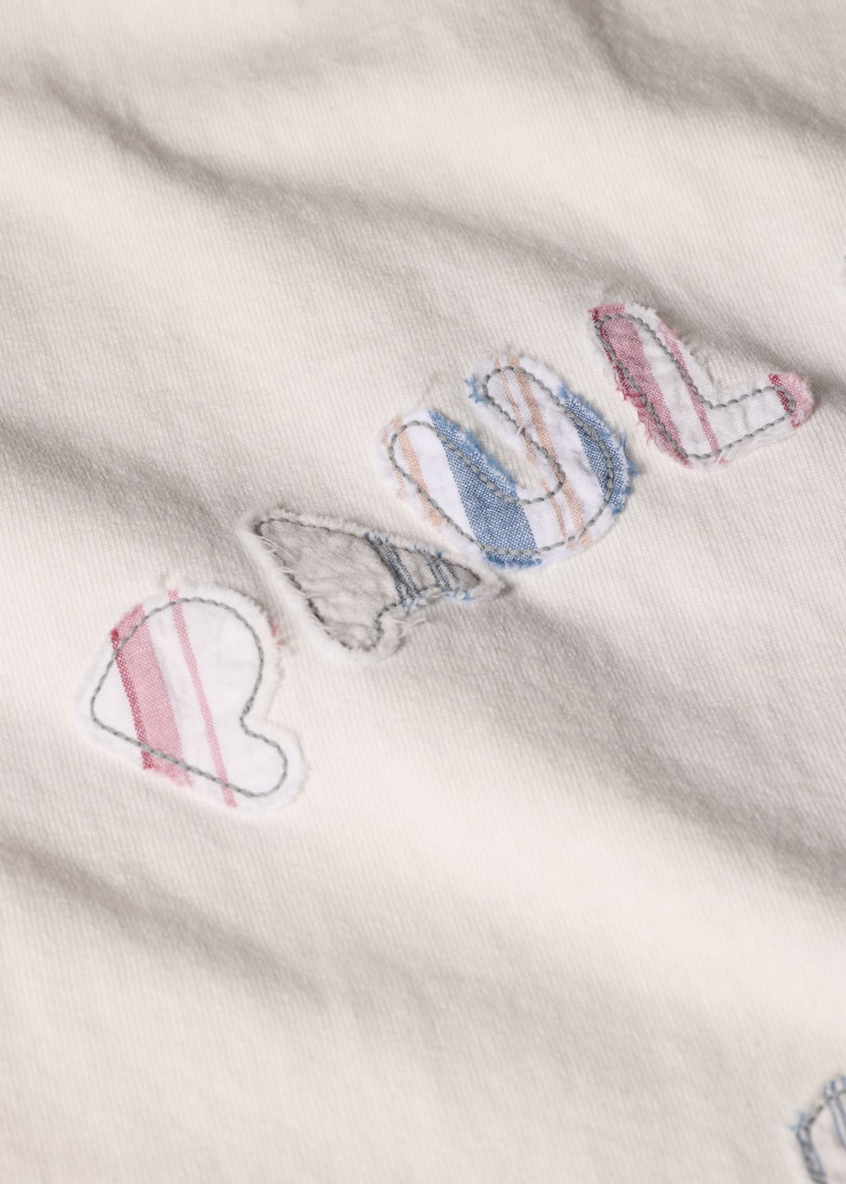 Men's White 'Happy' Applique T-Shirt