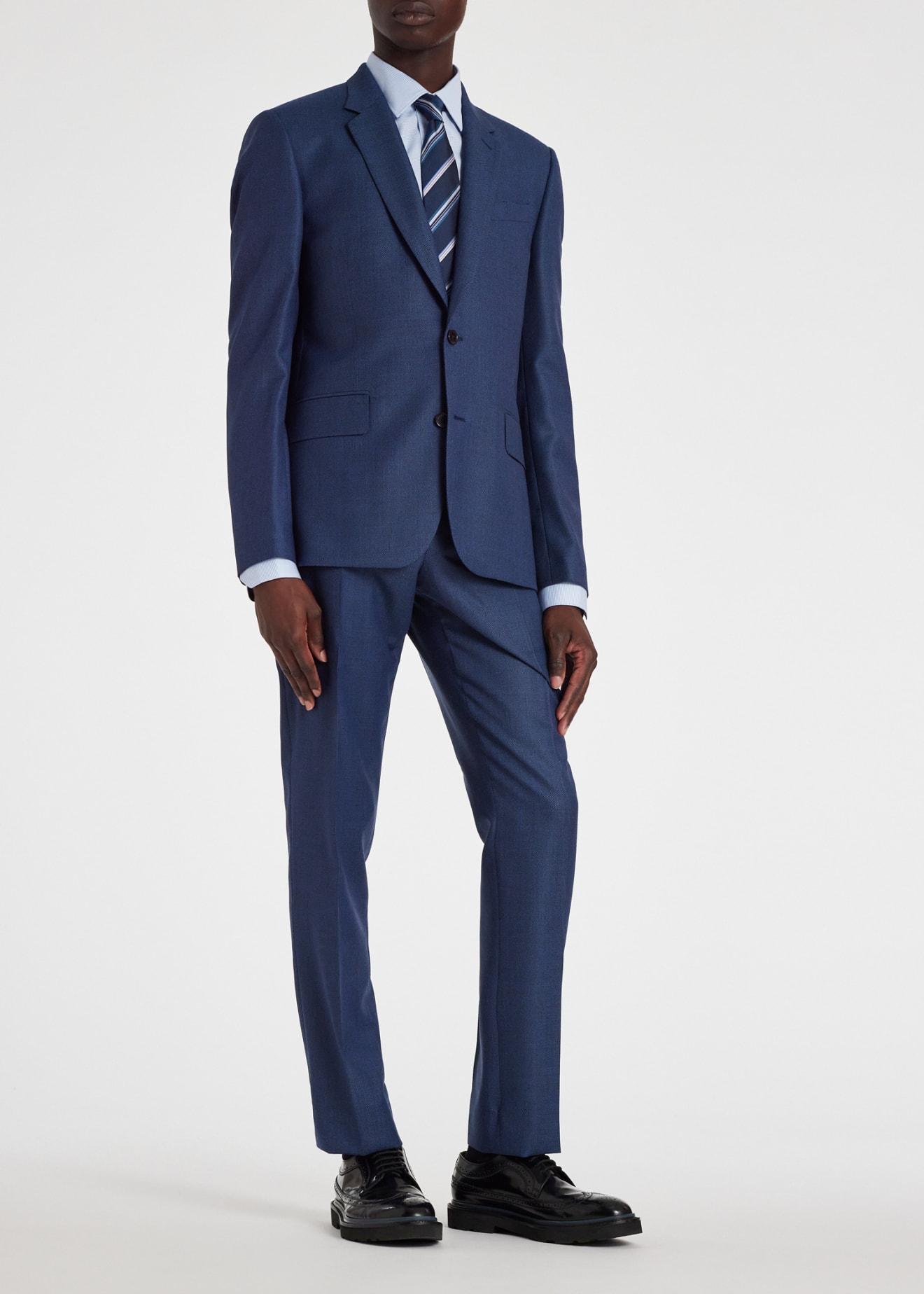 The Soho - Men's Tailored-Fit Blue Birdseye Wool Suit