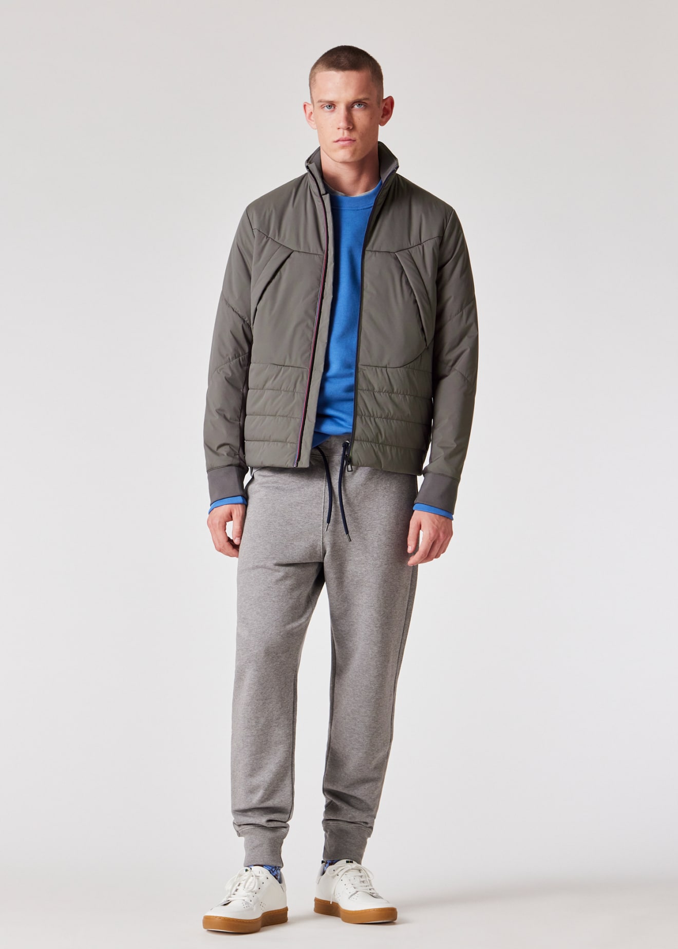 Men's Anthracite Mixed Media Jacket