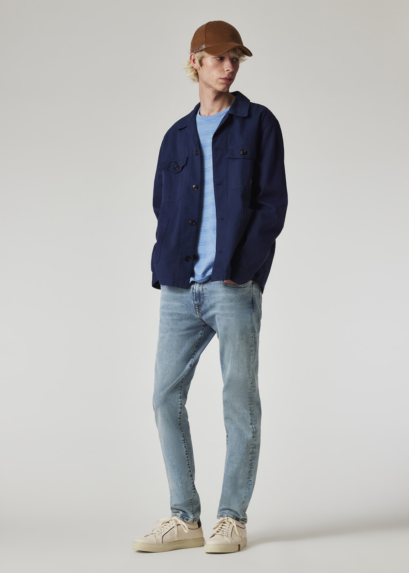Men's Tapered-Fit Light-Wash 'Organic Reflex' Jeans