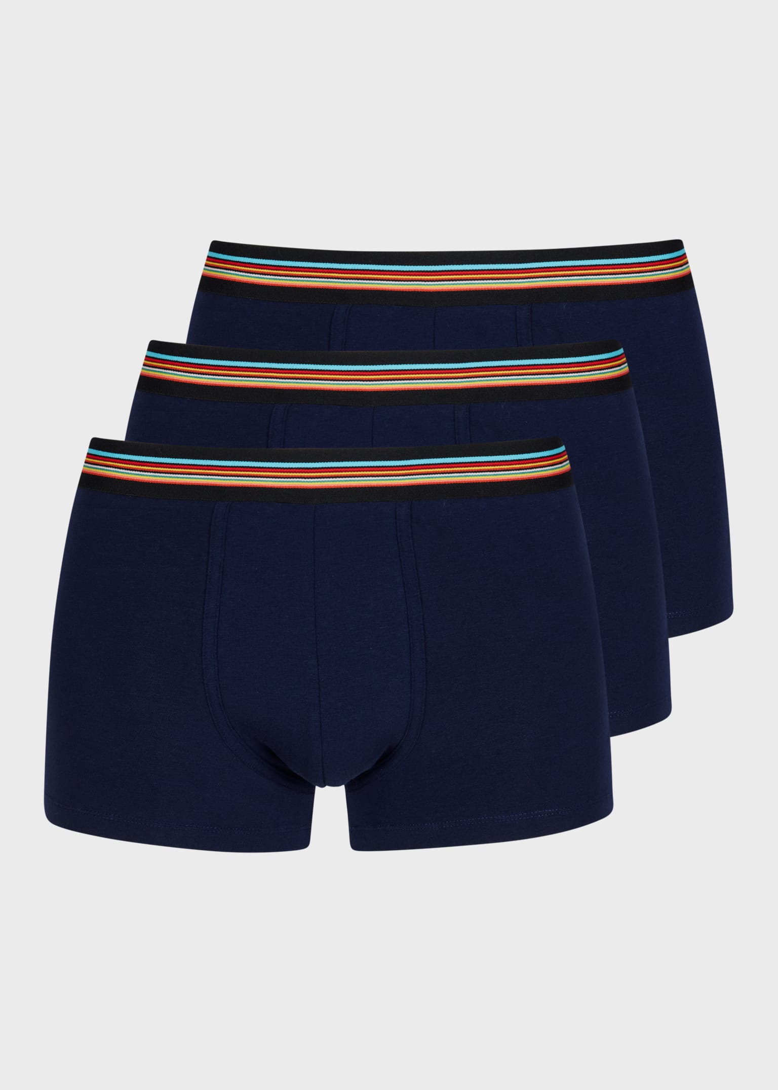 Men's Navy 'Signature Stripe' Waistband Boxer Briefs Three Pack