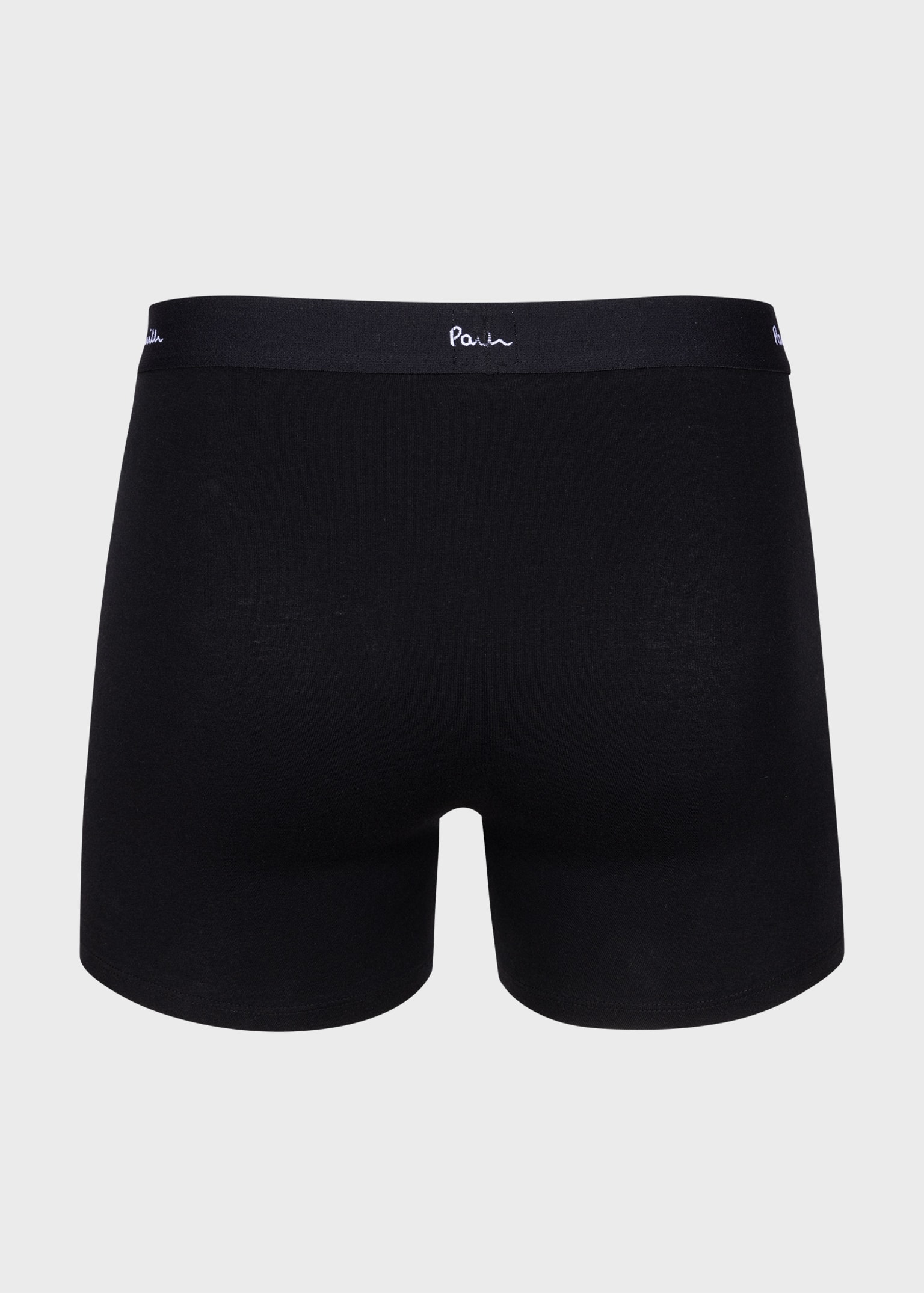 Black Long Plain Boxer Briefs Three Pack
