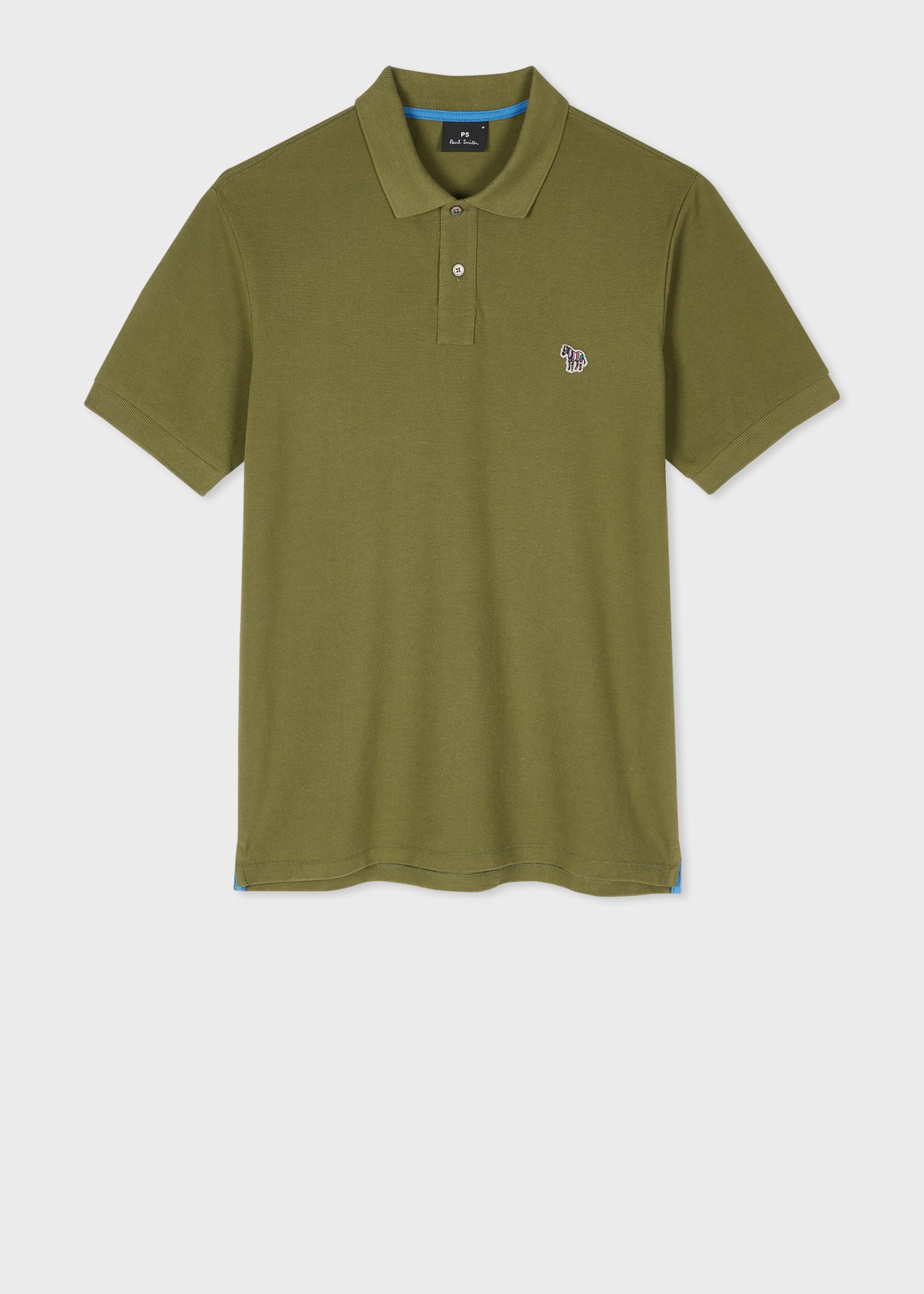 Men's Khaki Organic Cotton Zebra Polo Shirt