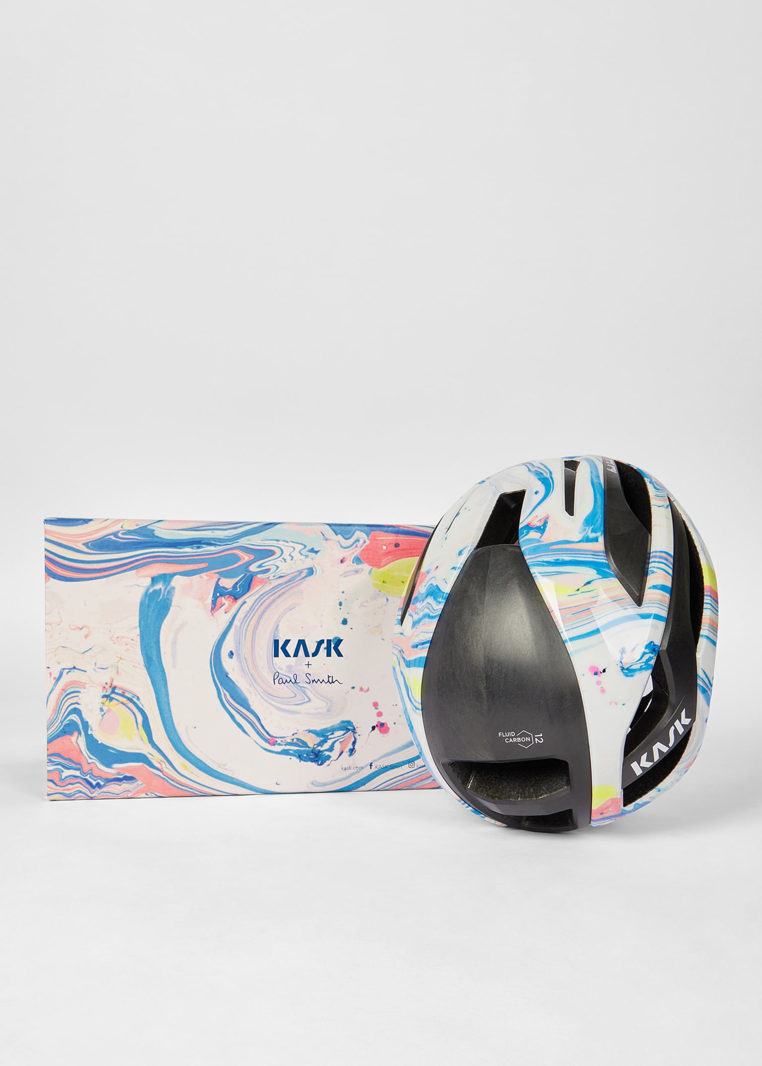Paul Smith + Kask White 'Marble Inks' Elemento Cycling Helmet
