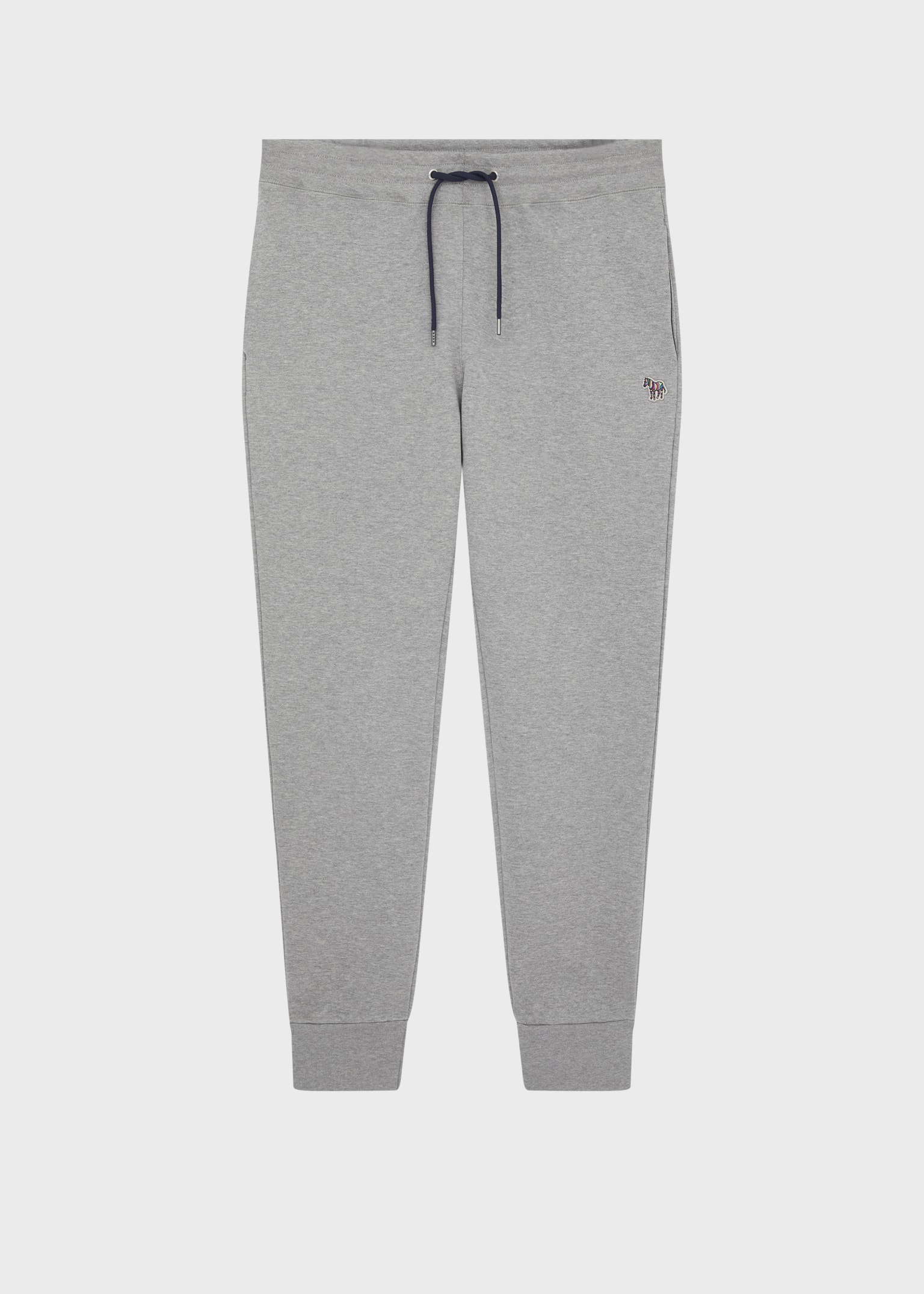 Men's Slim-Fit Grey Marl Zebra Logo Sweatpants