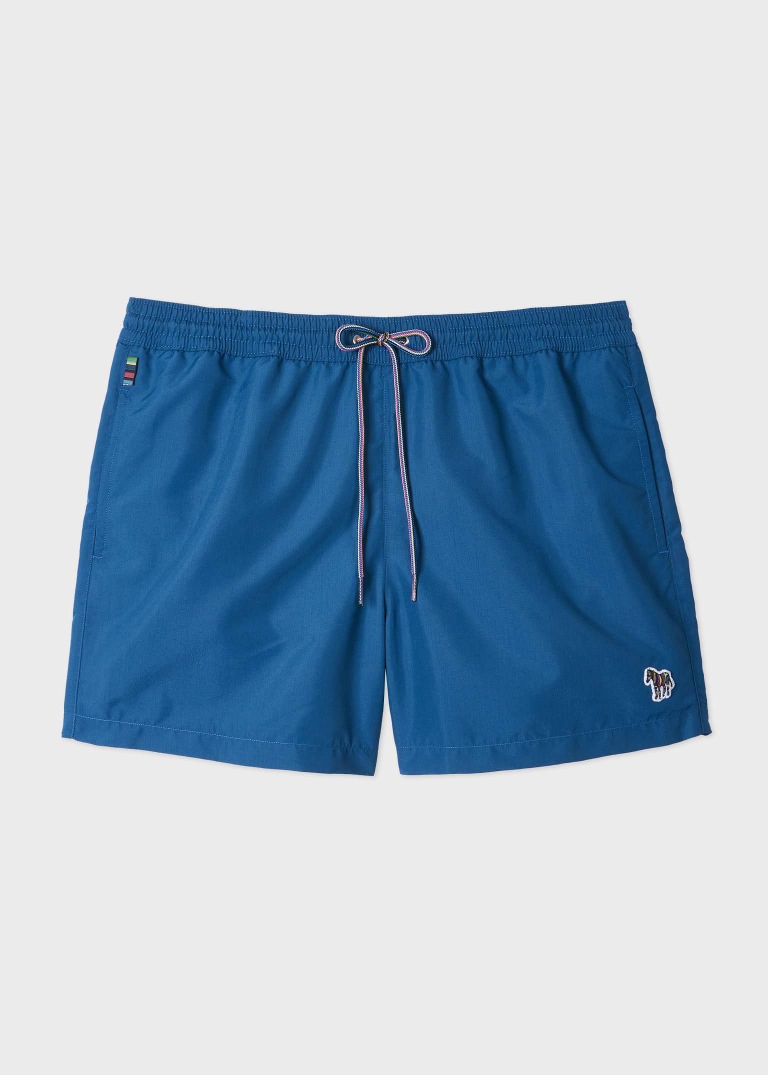 Men's Dark Blue Zebra Logo Swim Shorts
