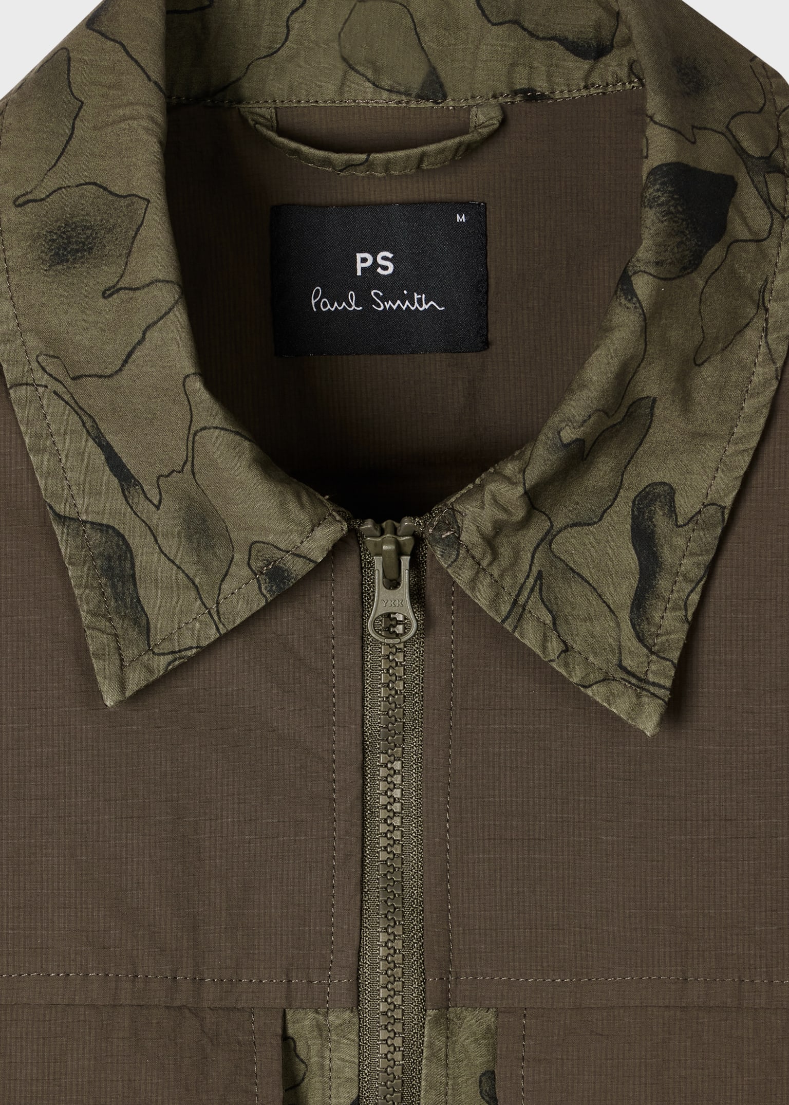 Khaki Cotton 'Good Fortune Floral' Jacket Paul Smith