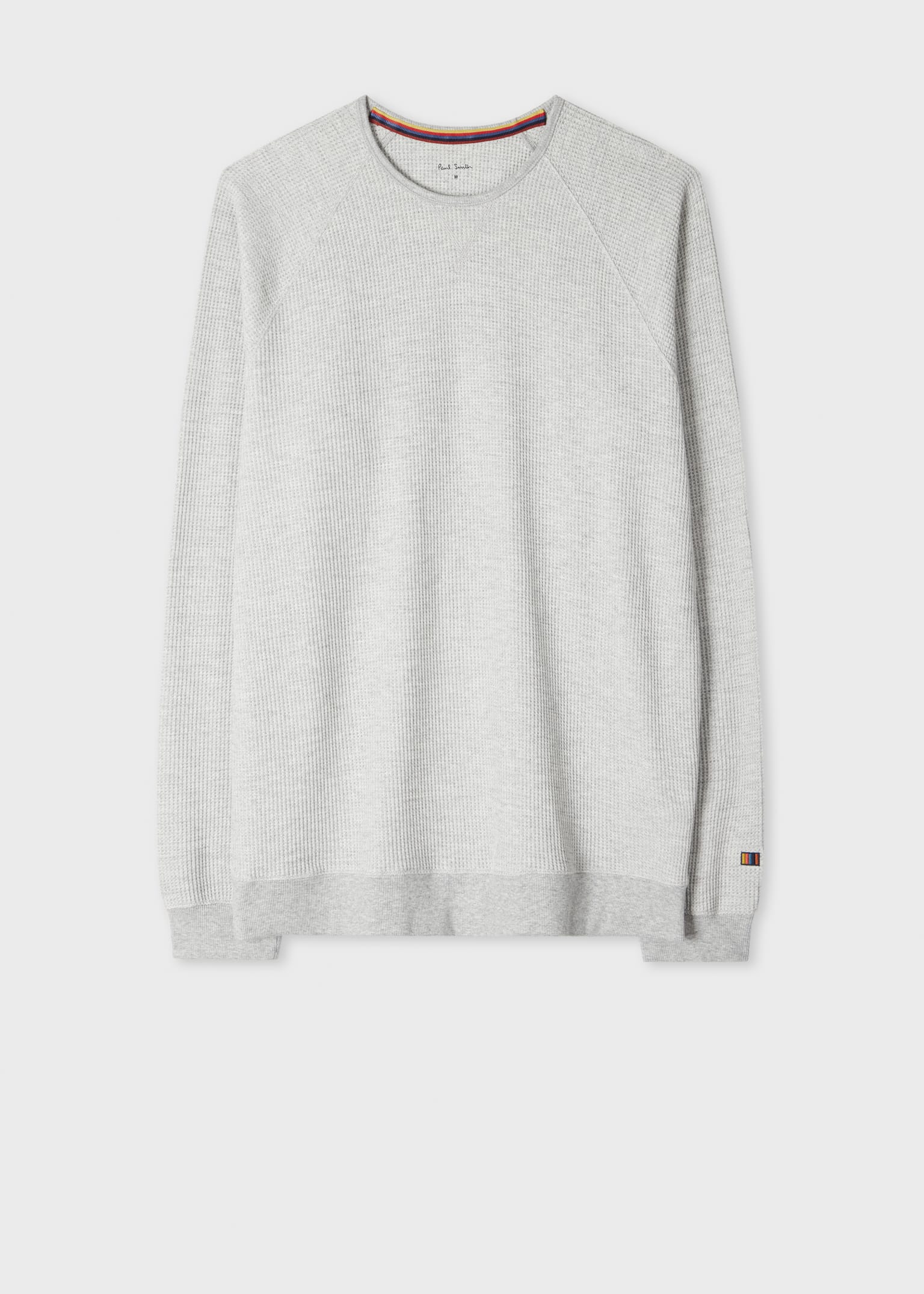 Men's Grey Marl Waffle Long-Sleeve Lounge Top
