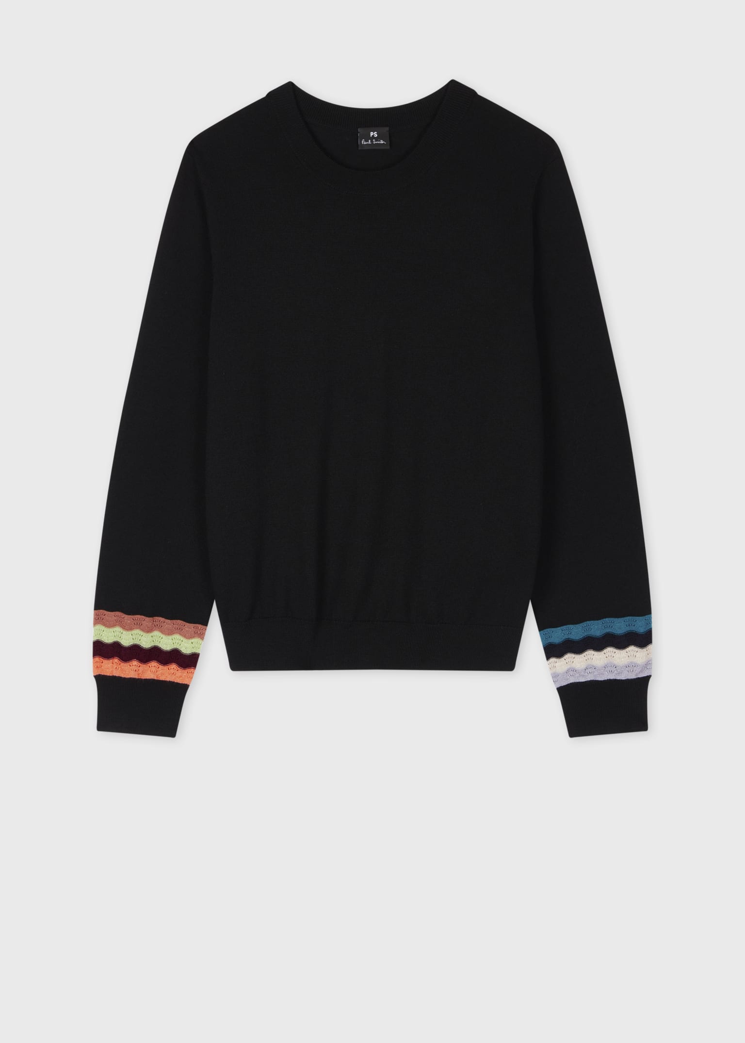Women's Black Zig Zag Sleeve Sweater