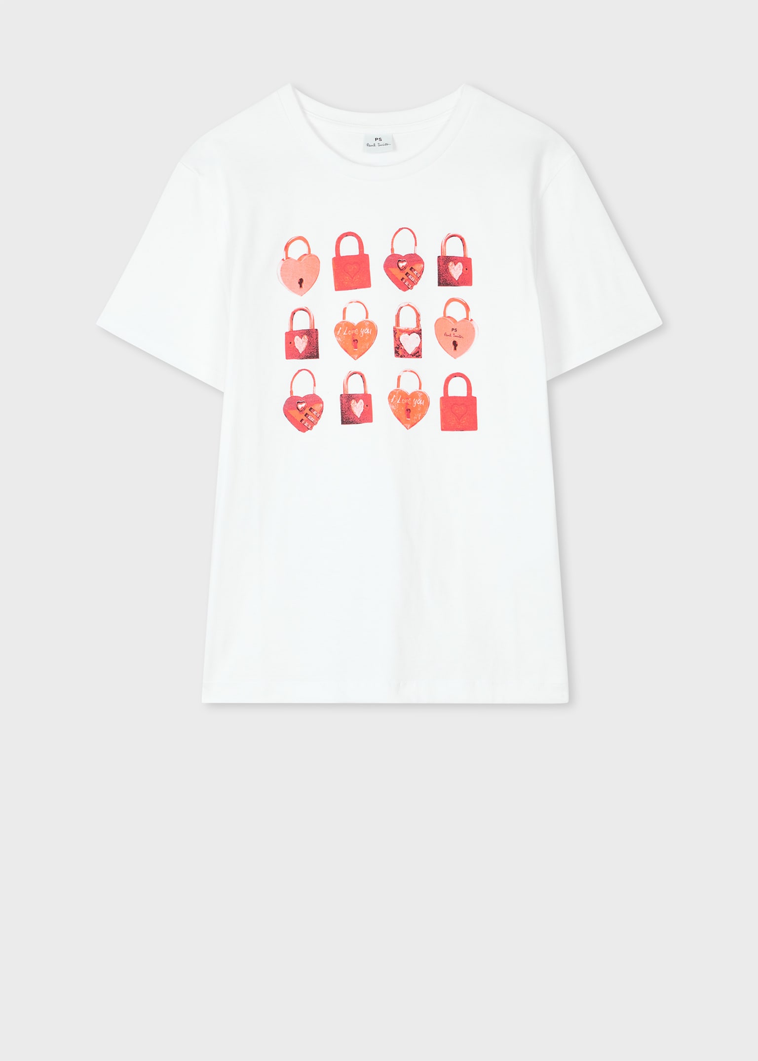 Women's White 'Padlock' Organic Cotton T-Shirt
