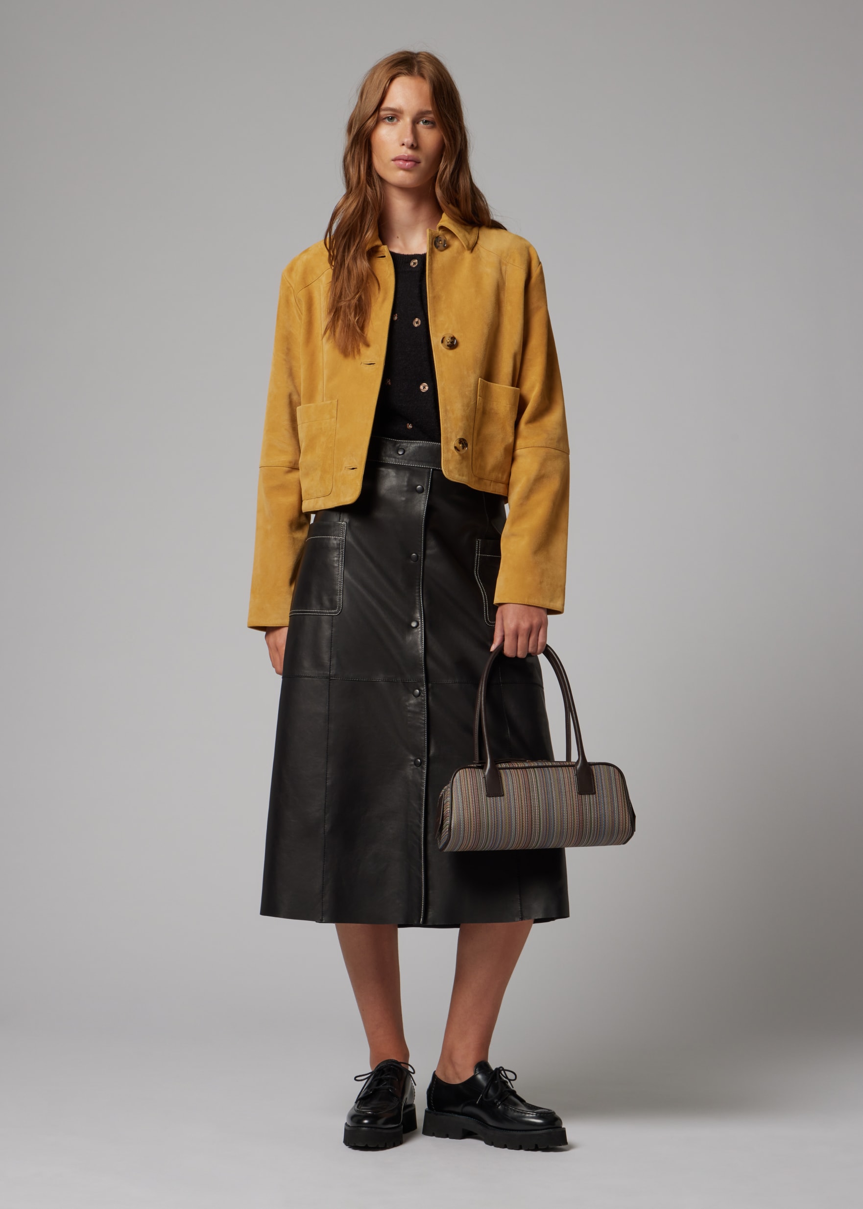 Women's Yellow Suede Jacket