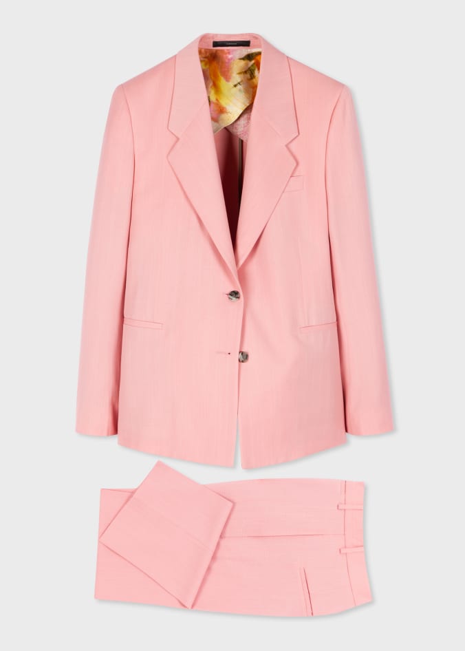 Women's Pink Pinstripe Suit