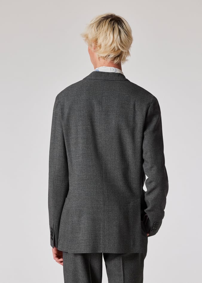 Men's Grey Marl Two-Ply Merino Wool Suit