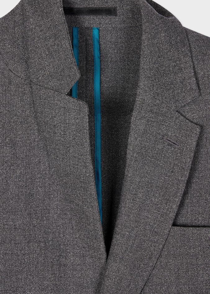 Men's Grey Marl Two-Ply Merino Wool Suit