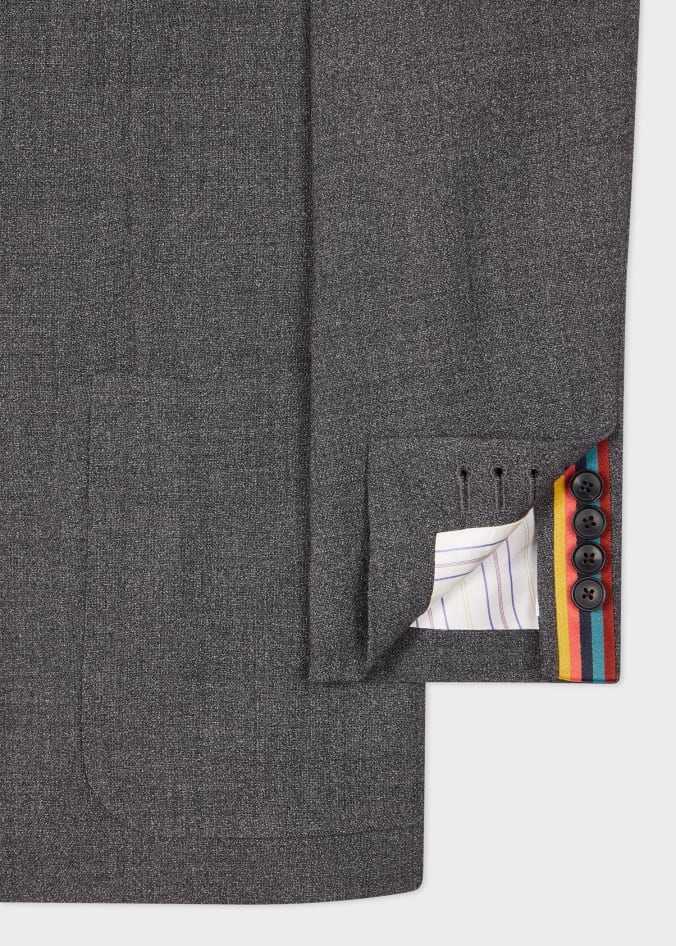 Men's Grey Marl Two-Ply Merino Wool Suit