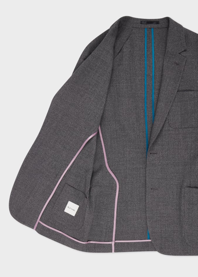 Men's Grey Marl Two-Ply Merino Wool Suit