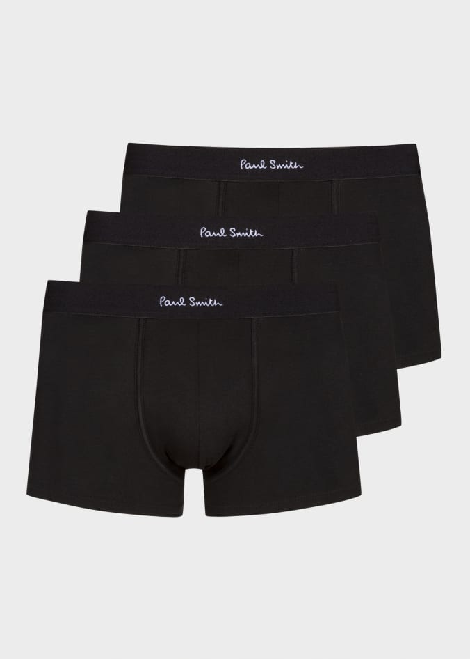 Men's Black Boxer Briefs & 'Signature Stripe' Socks Three Pack Gift Set