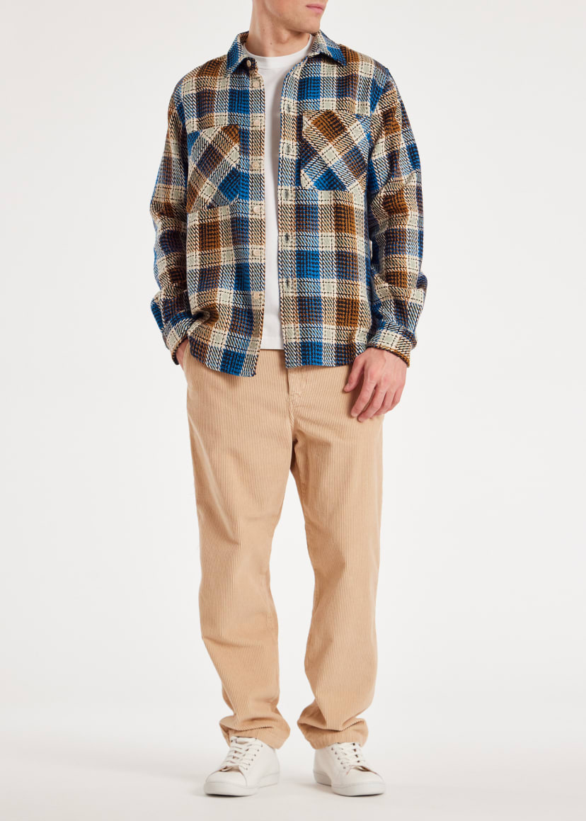Men's Loose-Fit Light Tan Corduroy Trousers
