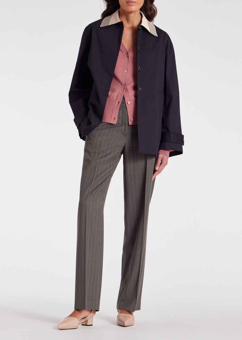 Women's Knitted Dusky Pink Organic Cotton Cardigan