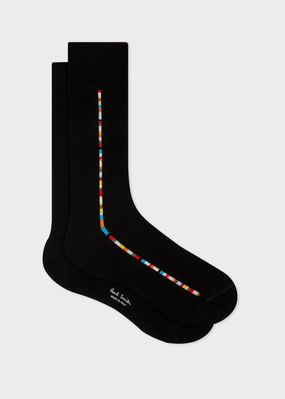 Men's Black 'Signature Stripe' Socks