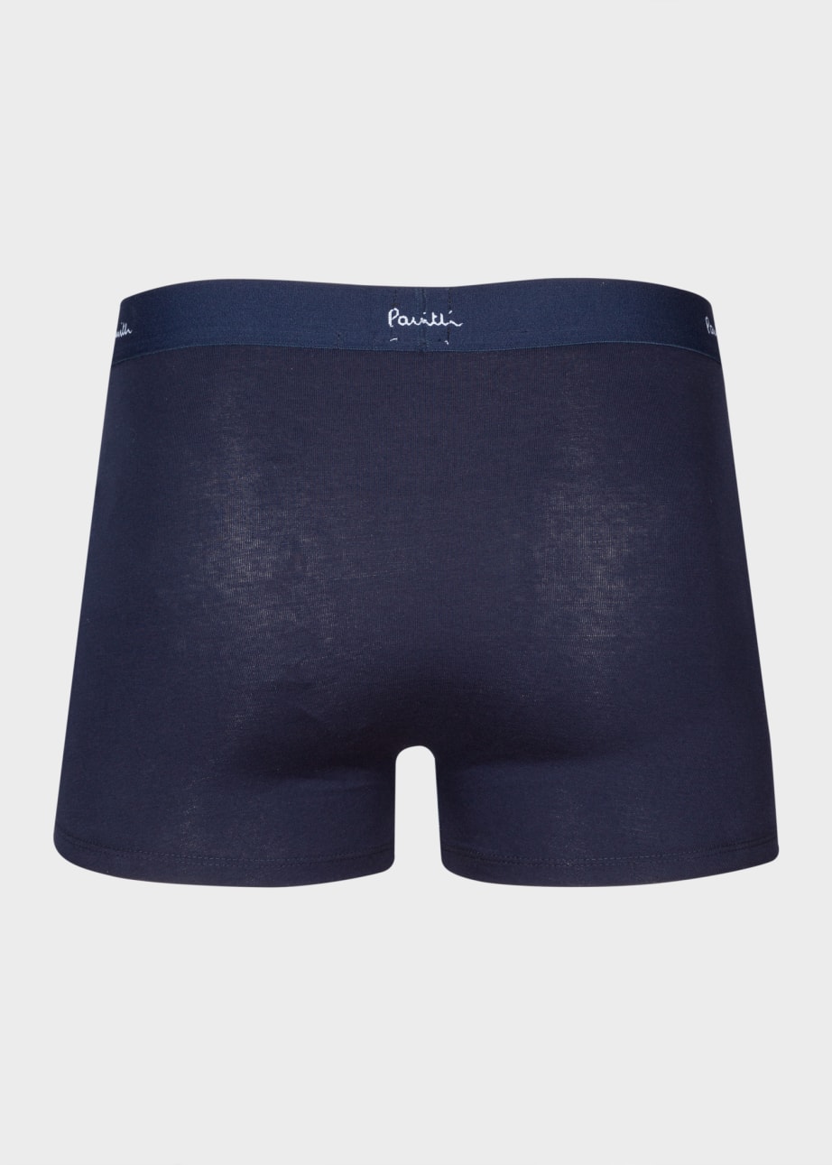 Men's Navy Organic Cotton Low-Rise Boxer Briefs Three Pack