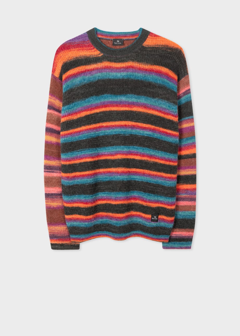 Men's Space-Dye Mohair-Blend Sweater