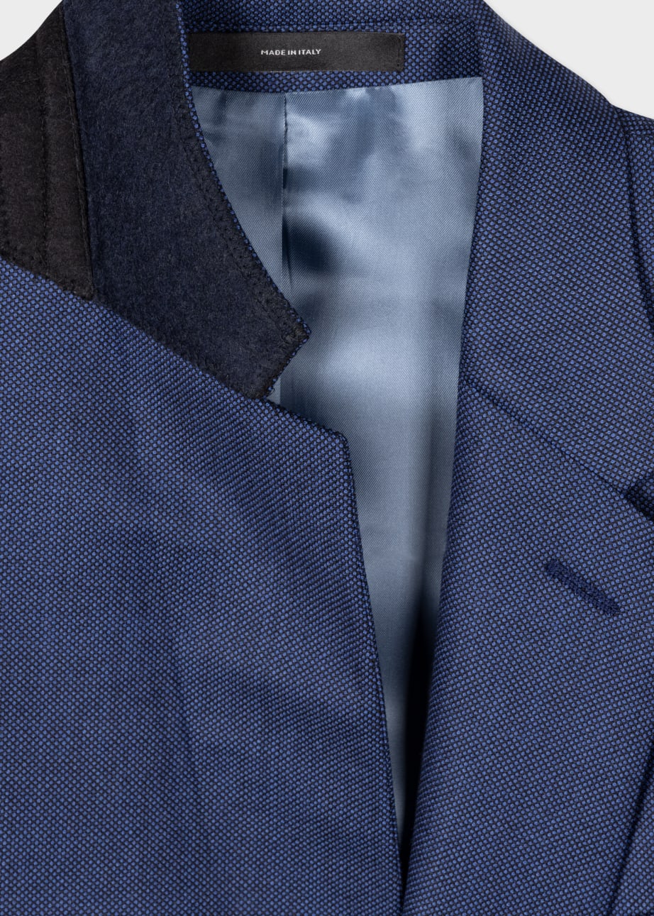 The Soho - Men's Tailored-Fit Blue Birdseye Wool Suit