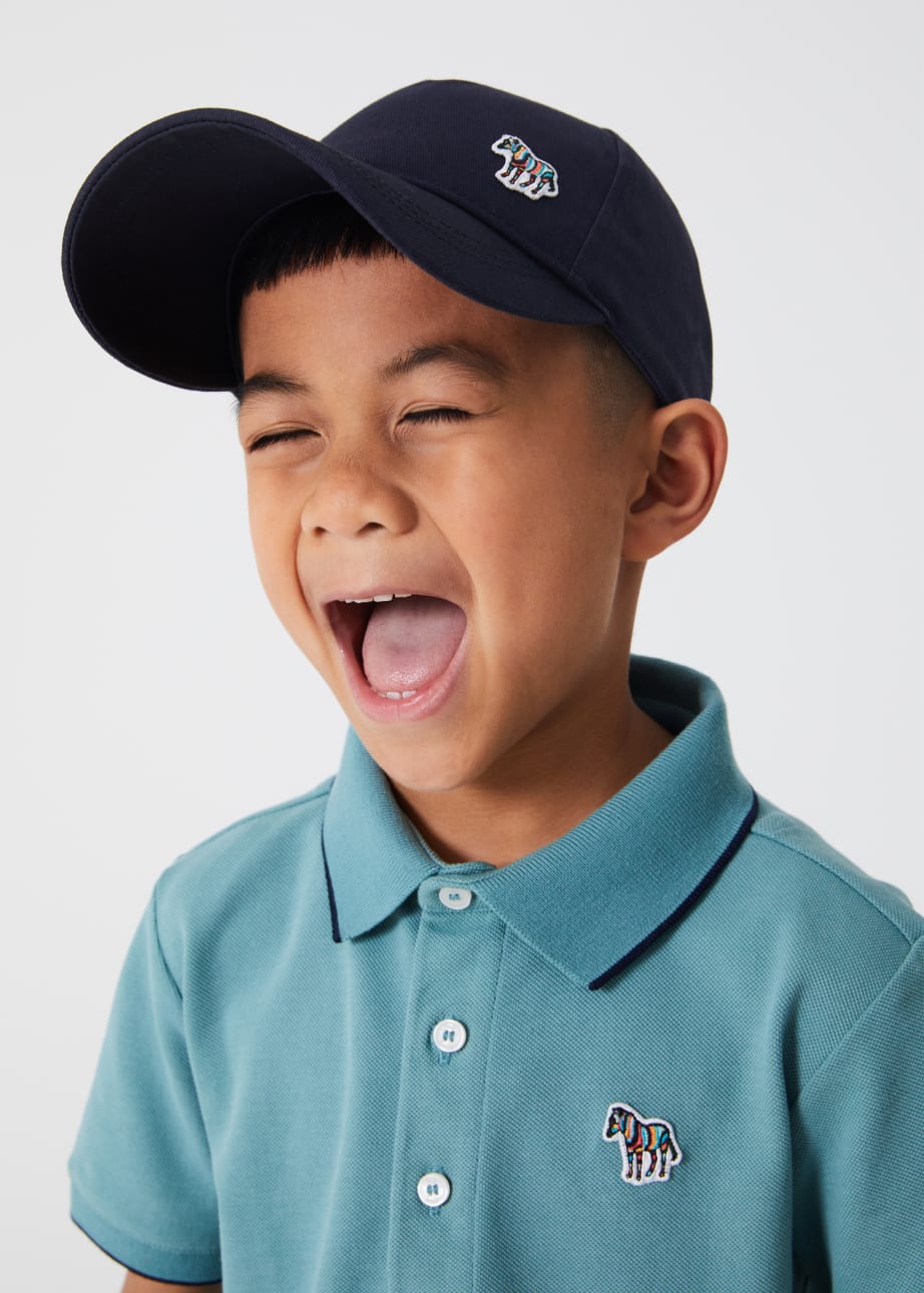 2-13 Years Navy Zebra Logo Cap