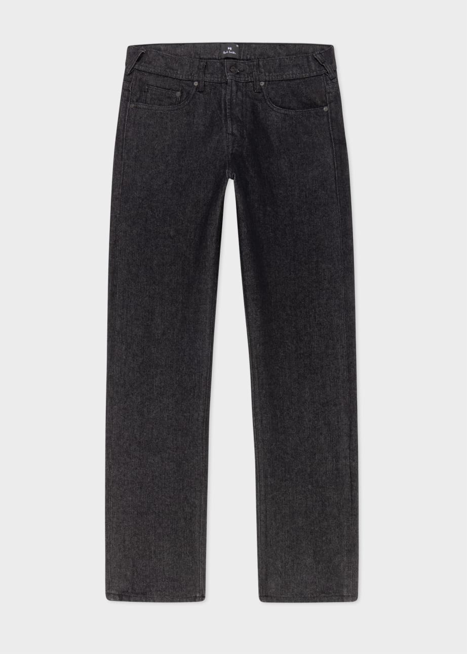 Men's Standard-Fit Black Denim Jeans