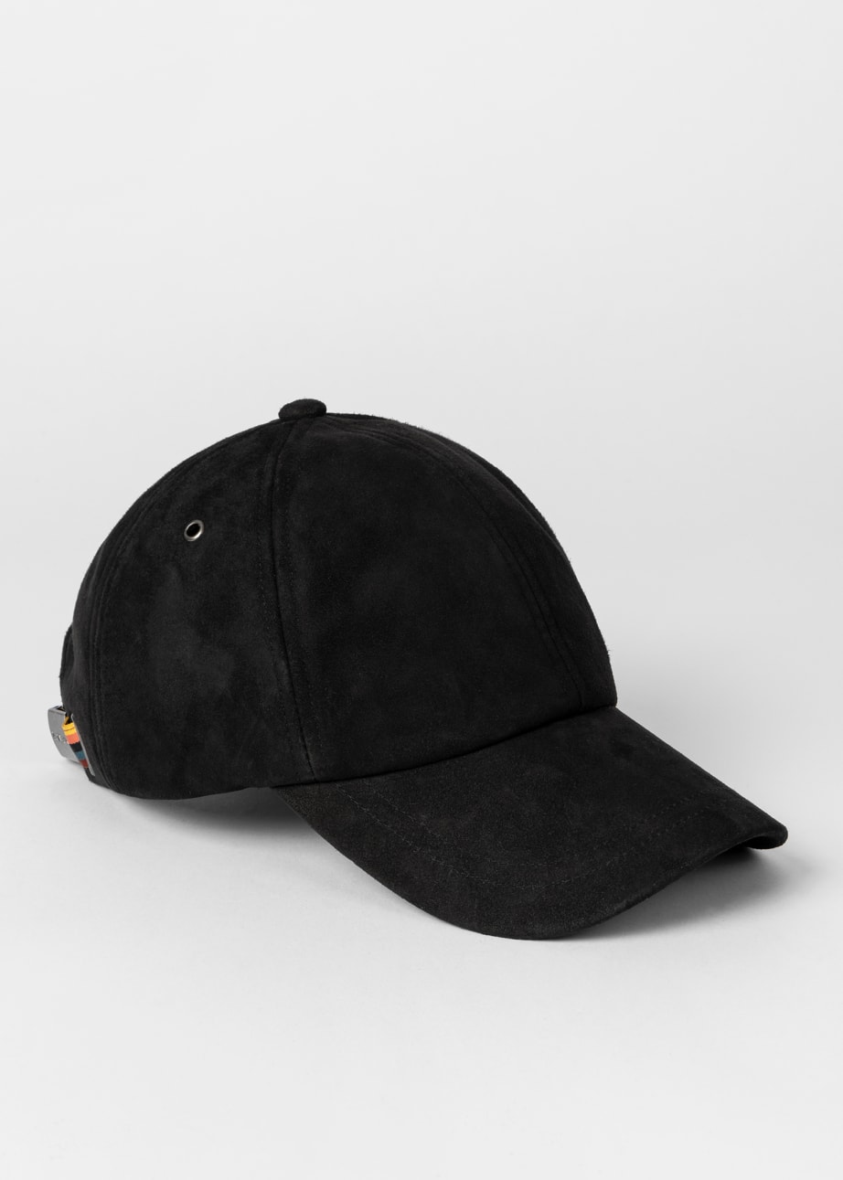 Men's Black Suede Baseball Cap