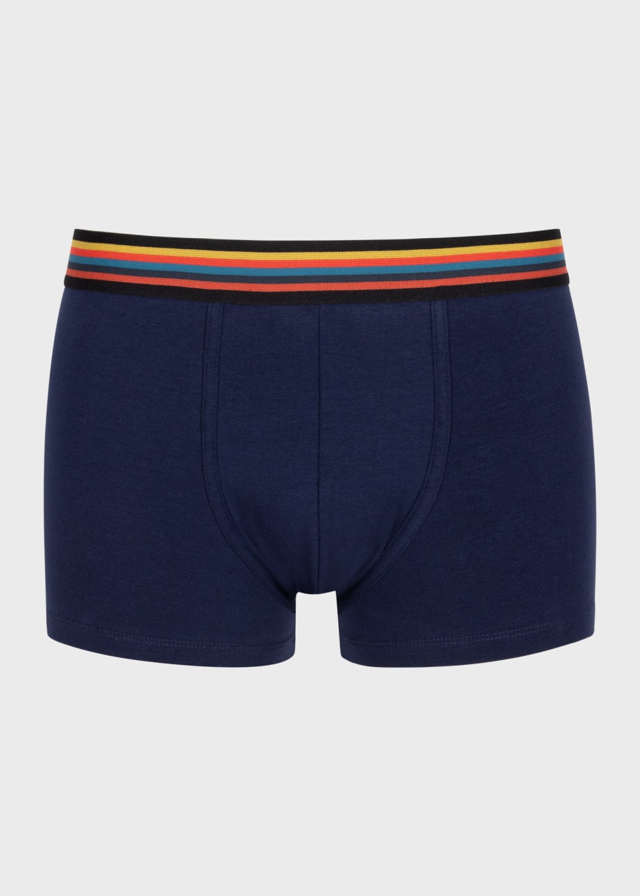 Navy Low-Rise 'Artist Stripe' Boxer Briefs Three Pack