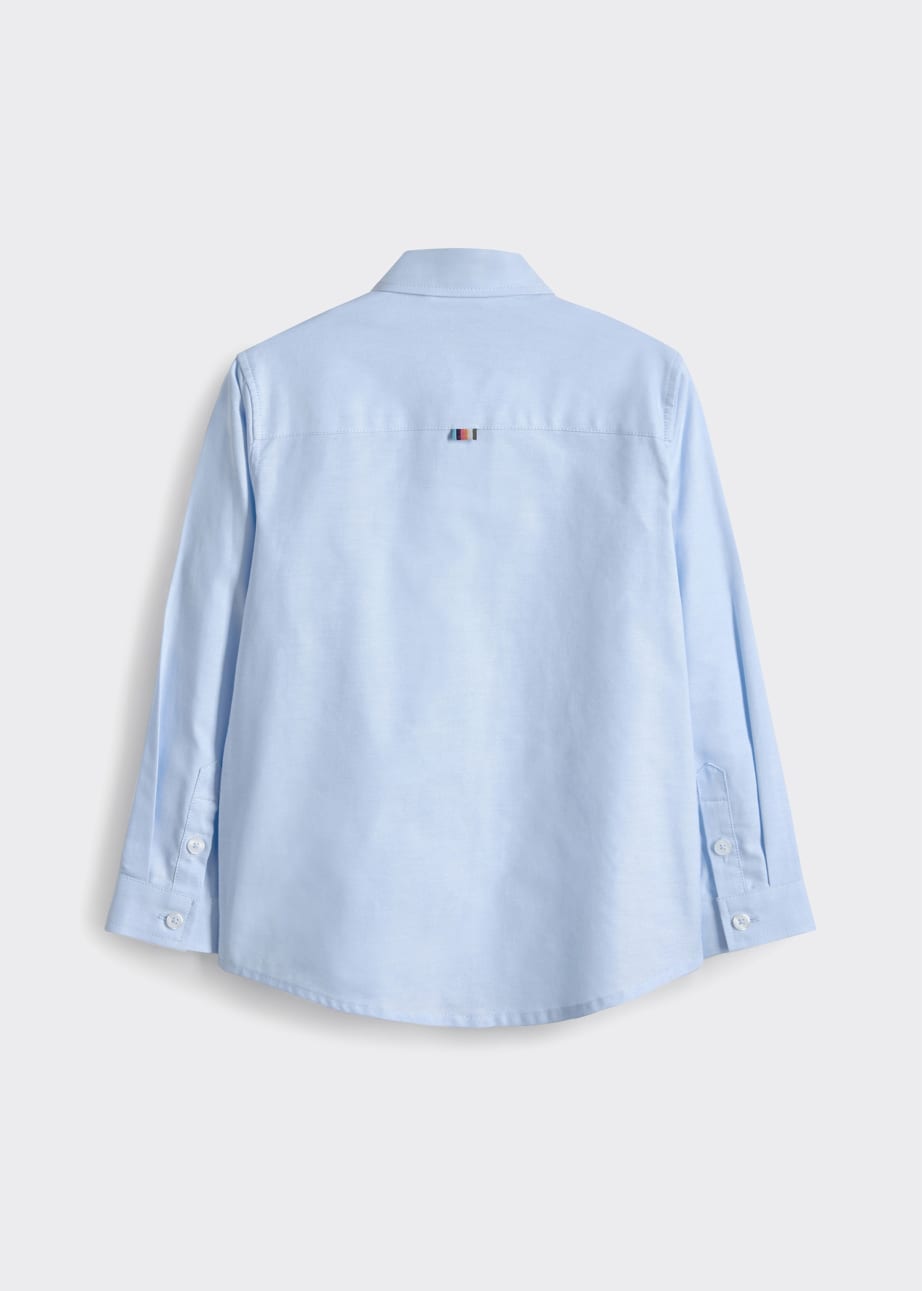 2-13 Years Blue Zebra Logo Oxford Shirt